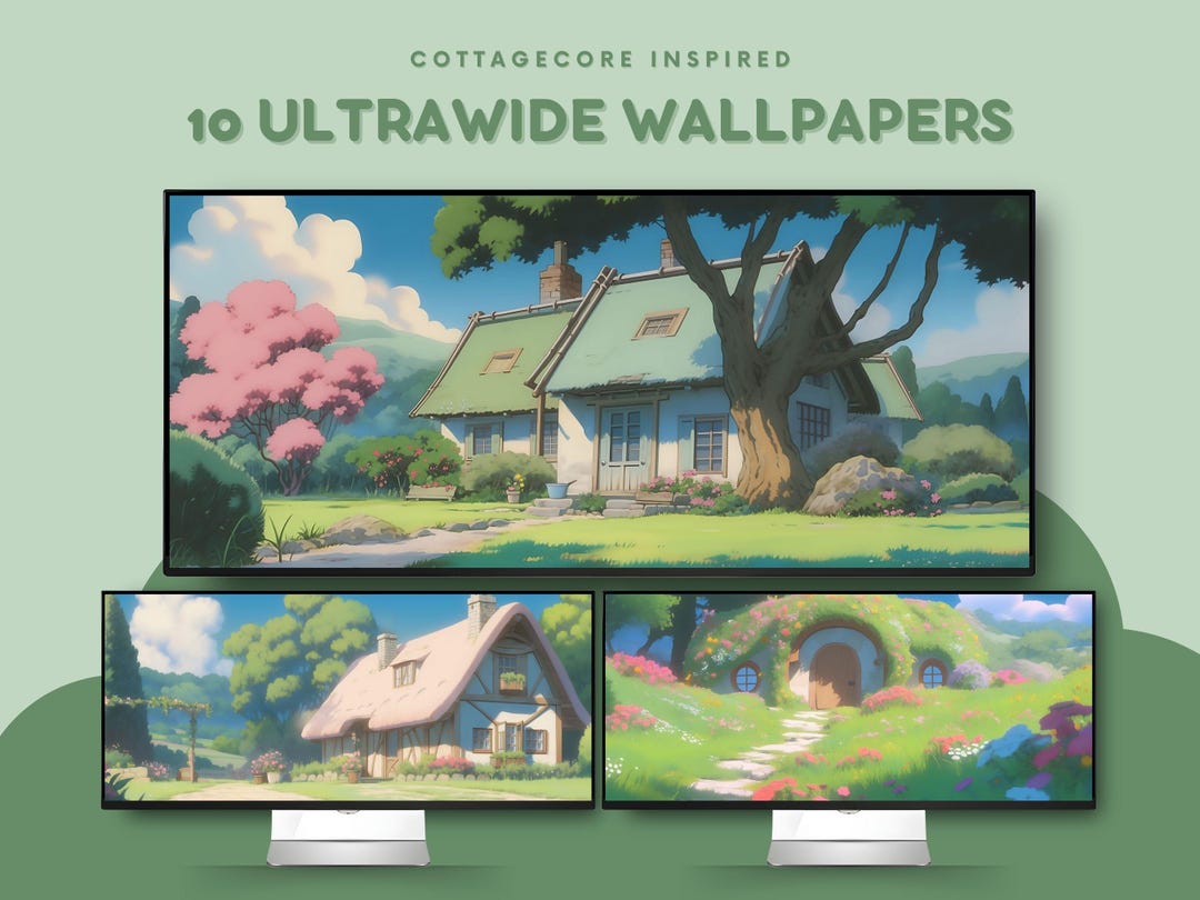 Anime Cottagecore Ultrawide Wallpaper Vintage Countryside Anime ...