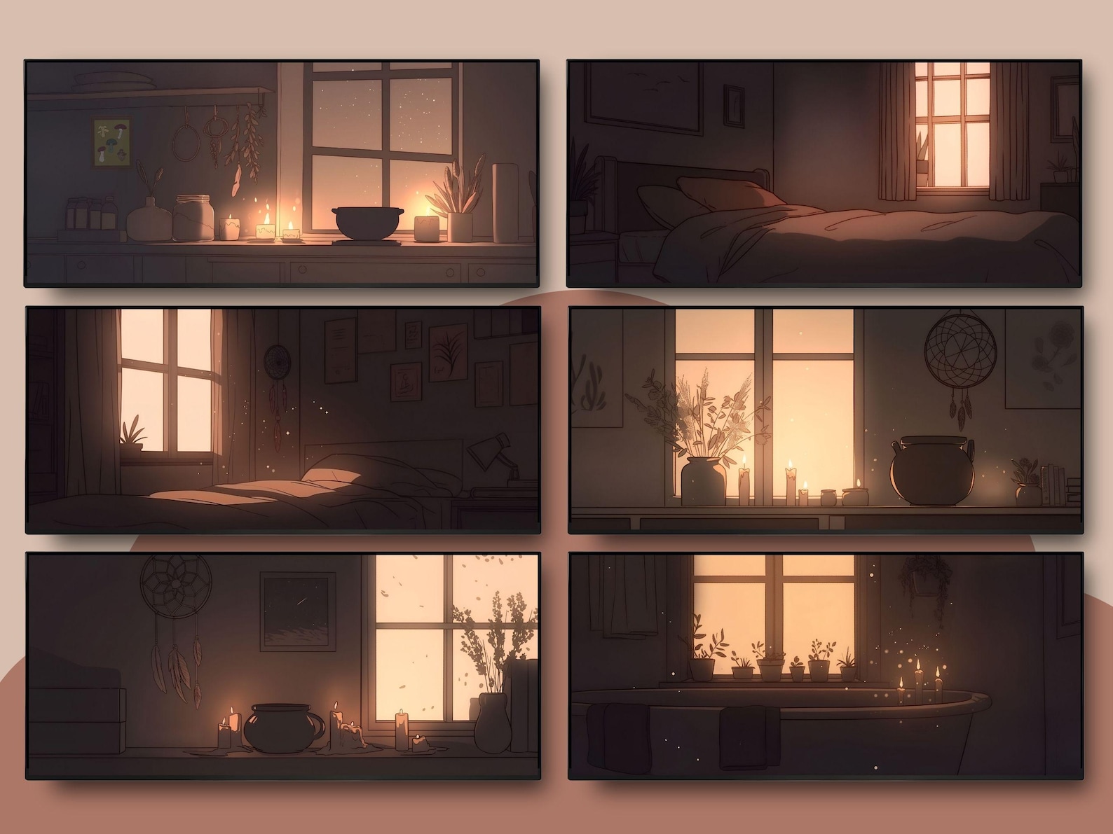 Cozy Witchcore Wallpaper Pack Aesthetic Phone Desktop and Ultrawide ...