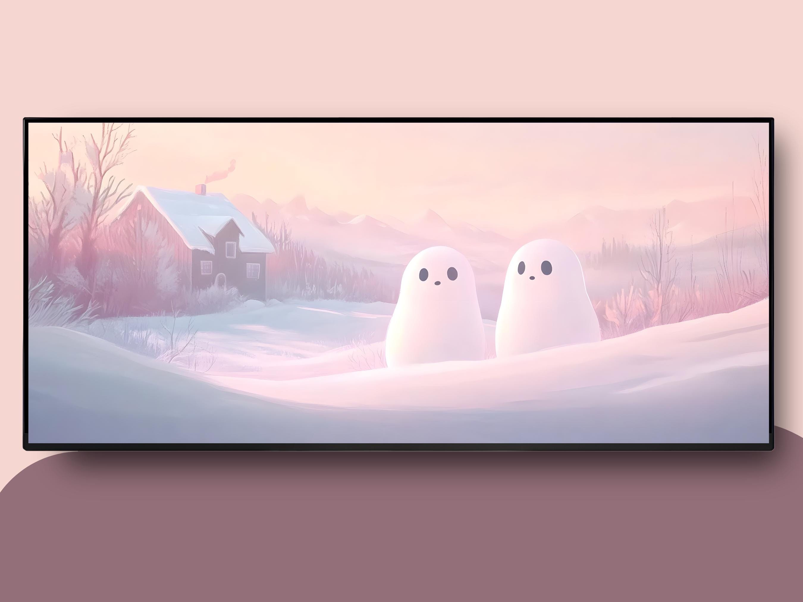 Winter Ghost Ultrawide Wallpaper Spooky Winter Christmas Wallpaper ...