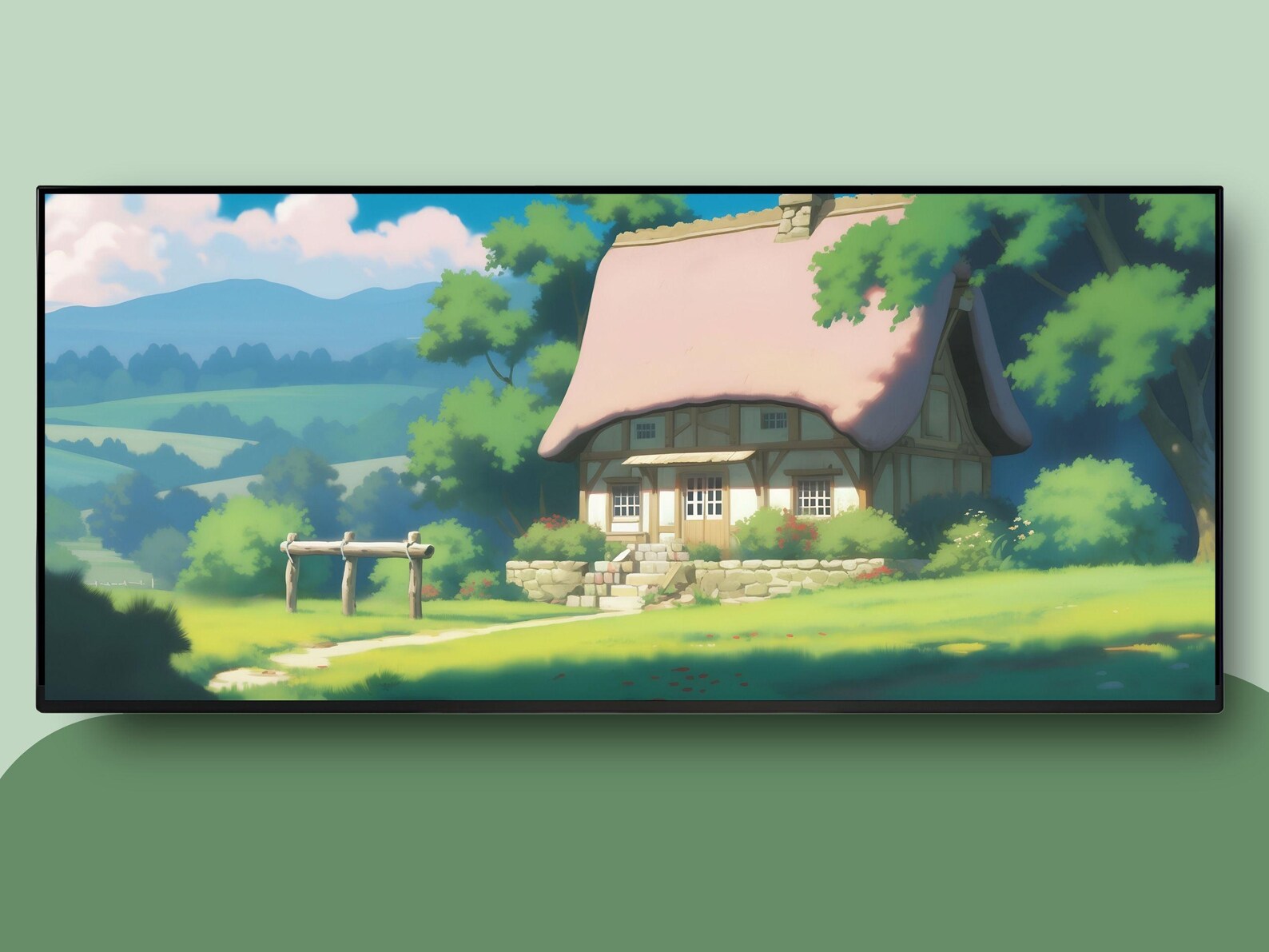 Anime Cottagecore Ultrawide Wallpaper Vintage Countryside Anime ...