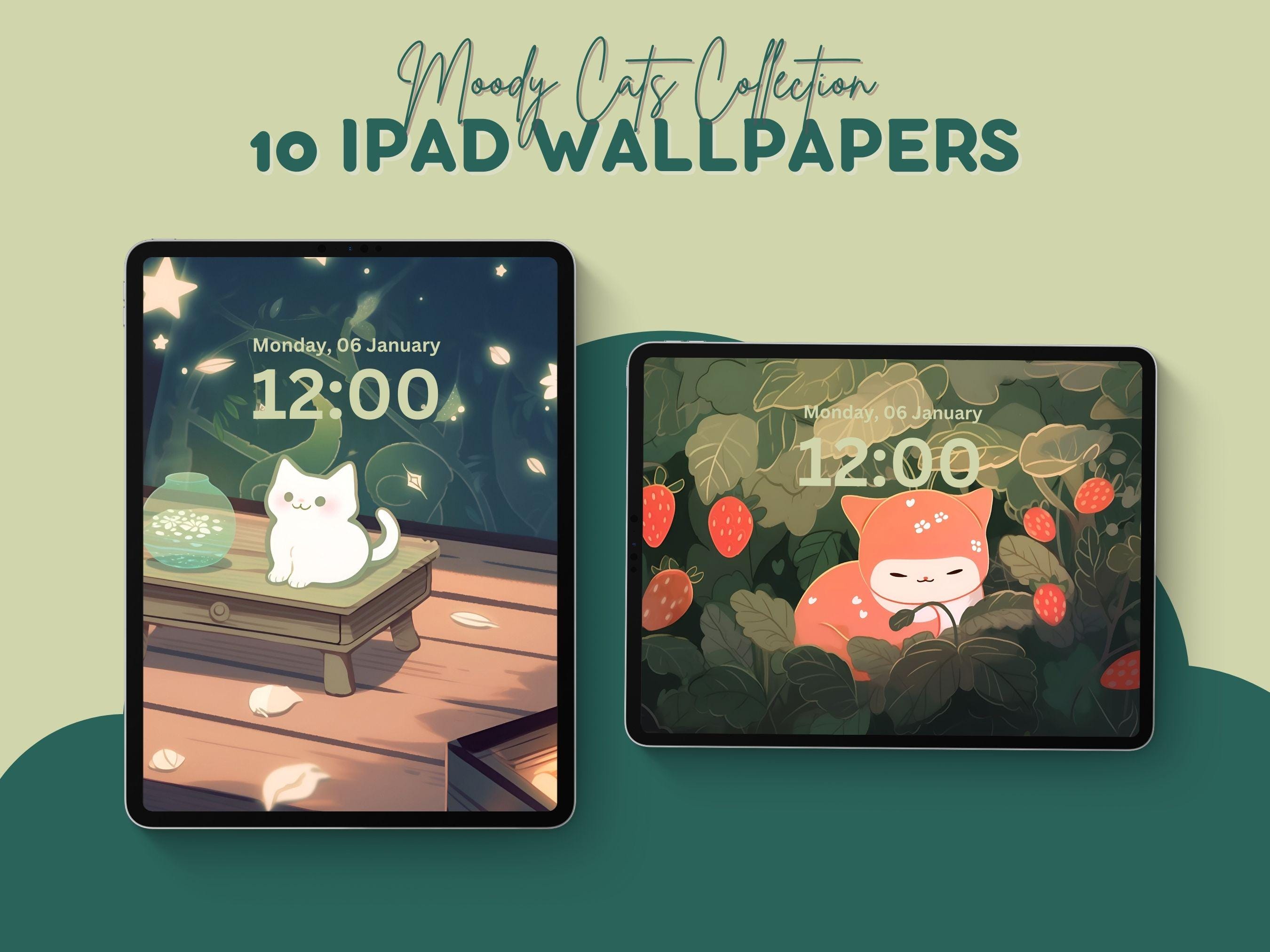 Moody Cats iPad Wallpaper Cute Cat Wallpaper Kawaii Wallpaper 4k ...