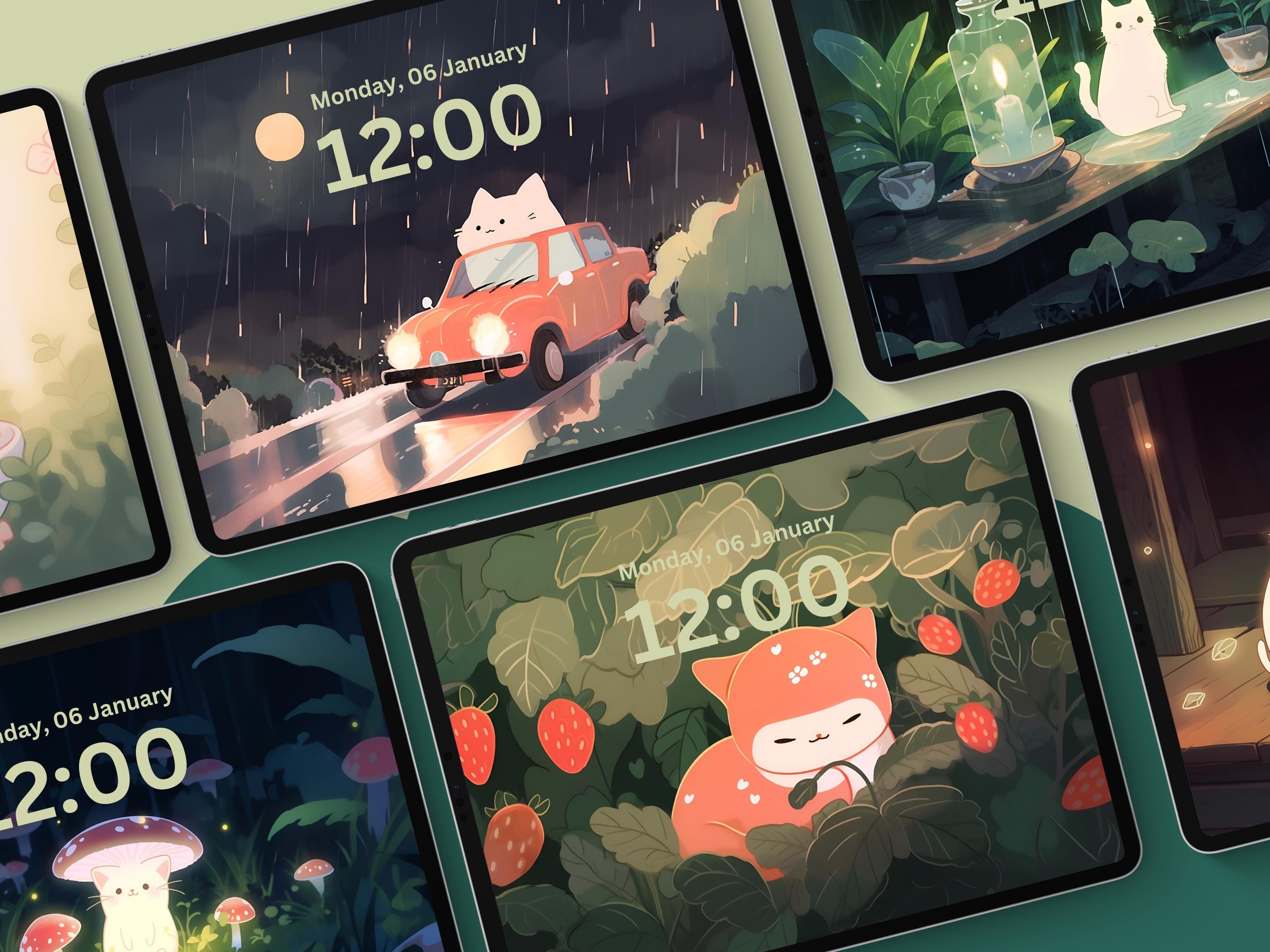 Moody Cats iPad Wallpaper Cute Cat Wallpaper Kawaii Wallpaper 4k ...