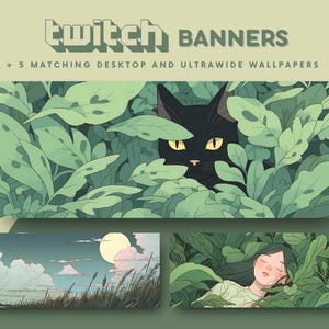 Matcha Green Twitch Banners Cozy Twitch Banner Twitch Stream Banner ...