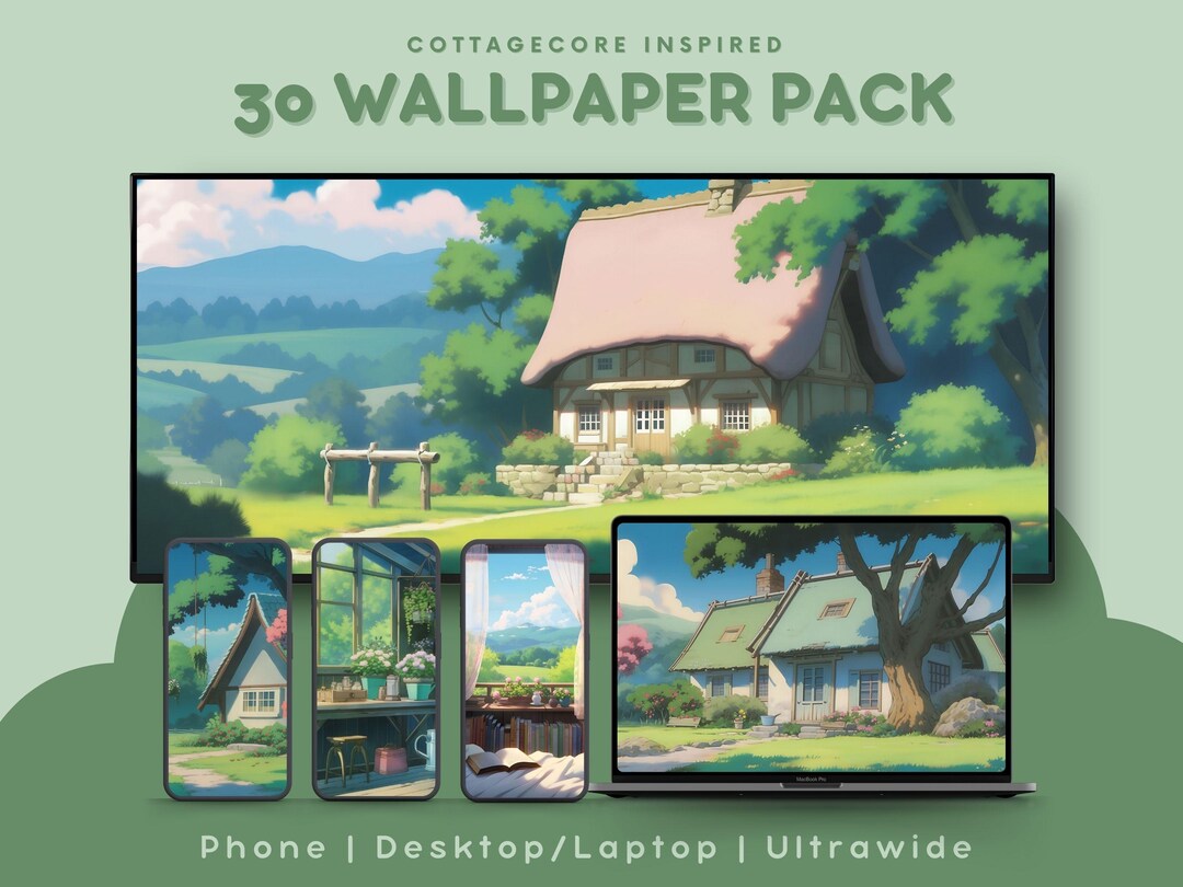 Cottagecore Wallpaper Pack Aesthetic Wallpaper Set Floral Cottagecore ...