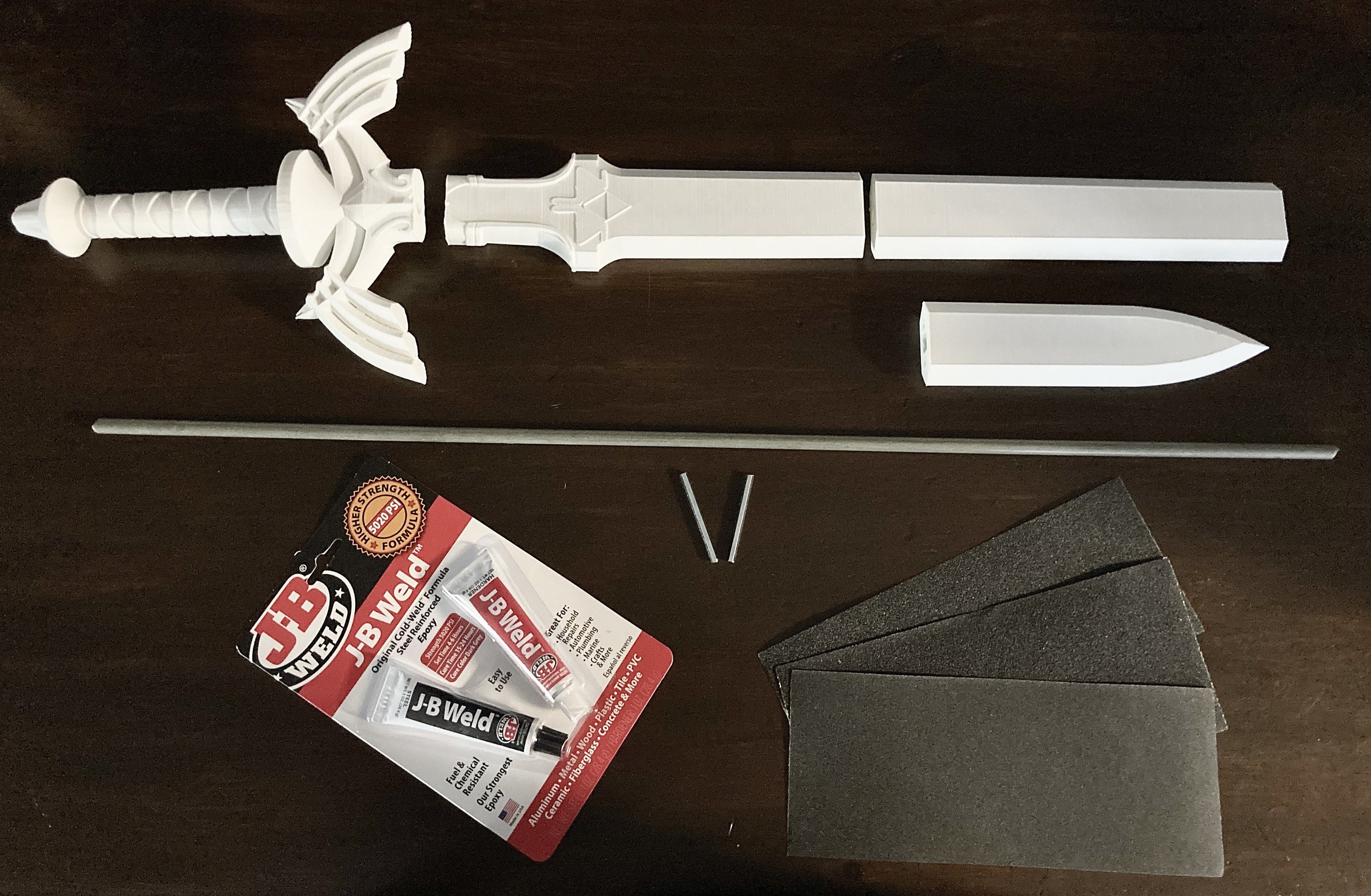 3D Printed MASTER SWORD DIY Kit Modified for Strength Reinforced With a ...