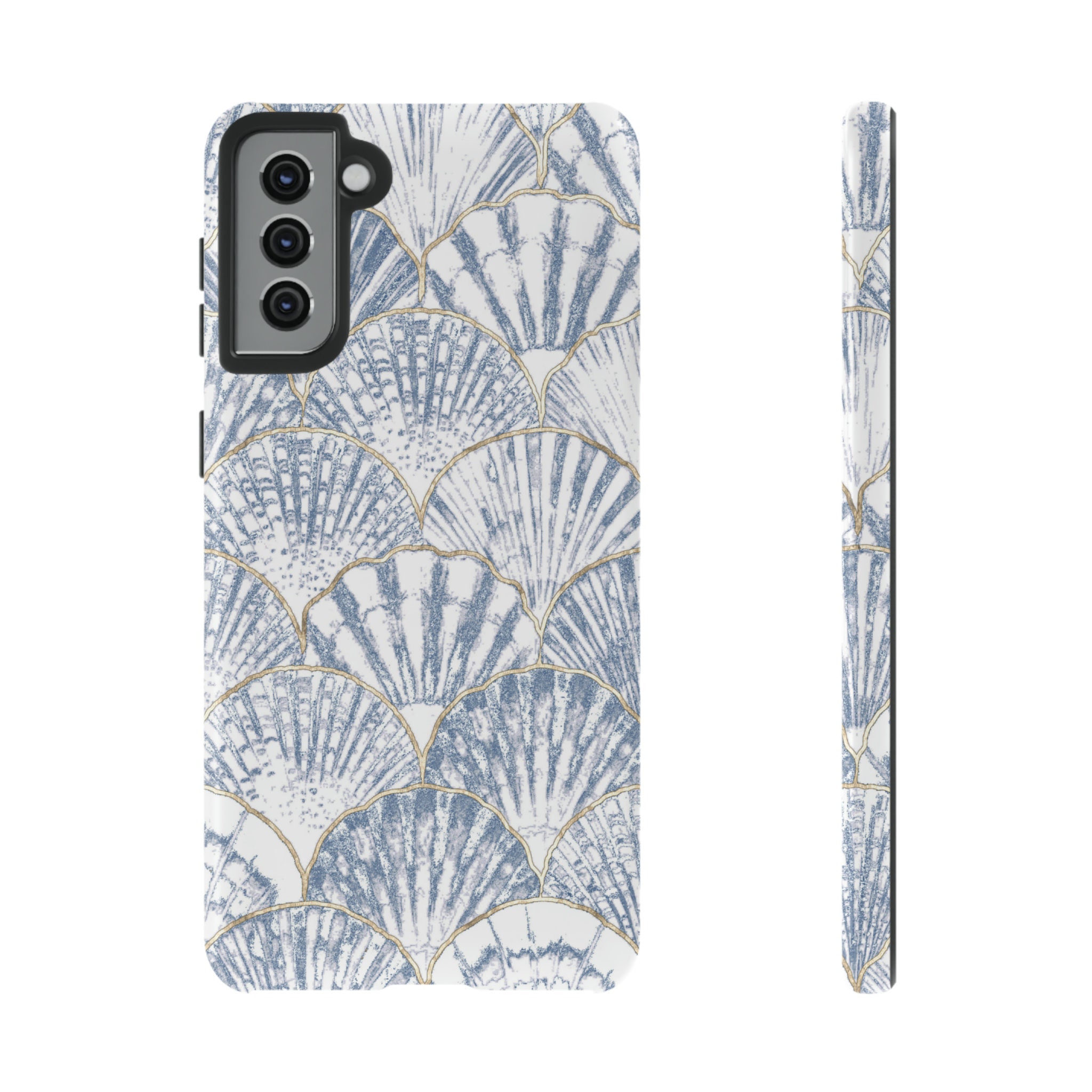 Blue Seashell Collage Phone Case, Beachy Tropical Phone Case, iPhone 15 14 13 12 11 Pro Max 8 ...