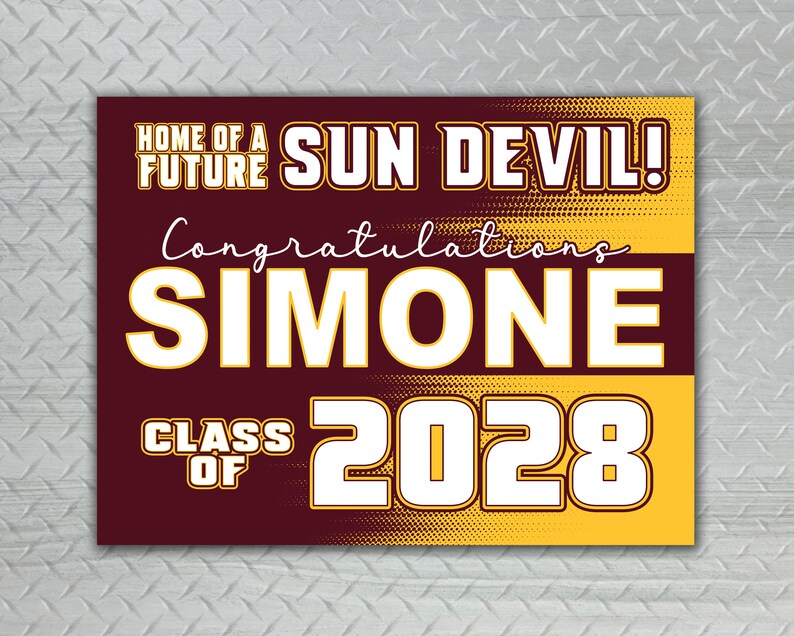 Custom Graduation Yard Sign 6-ASU Colors - Etsy