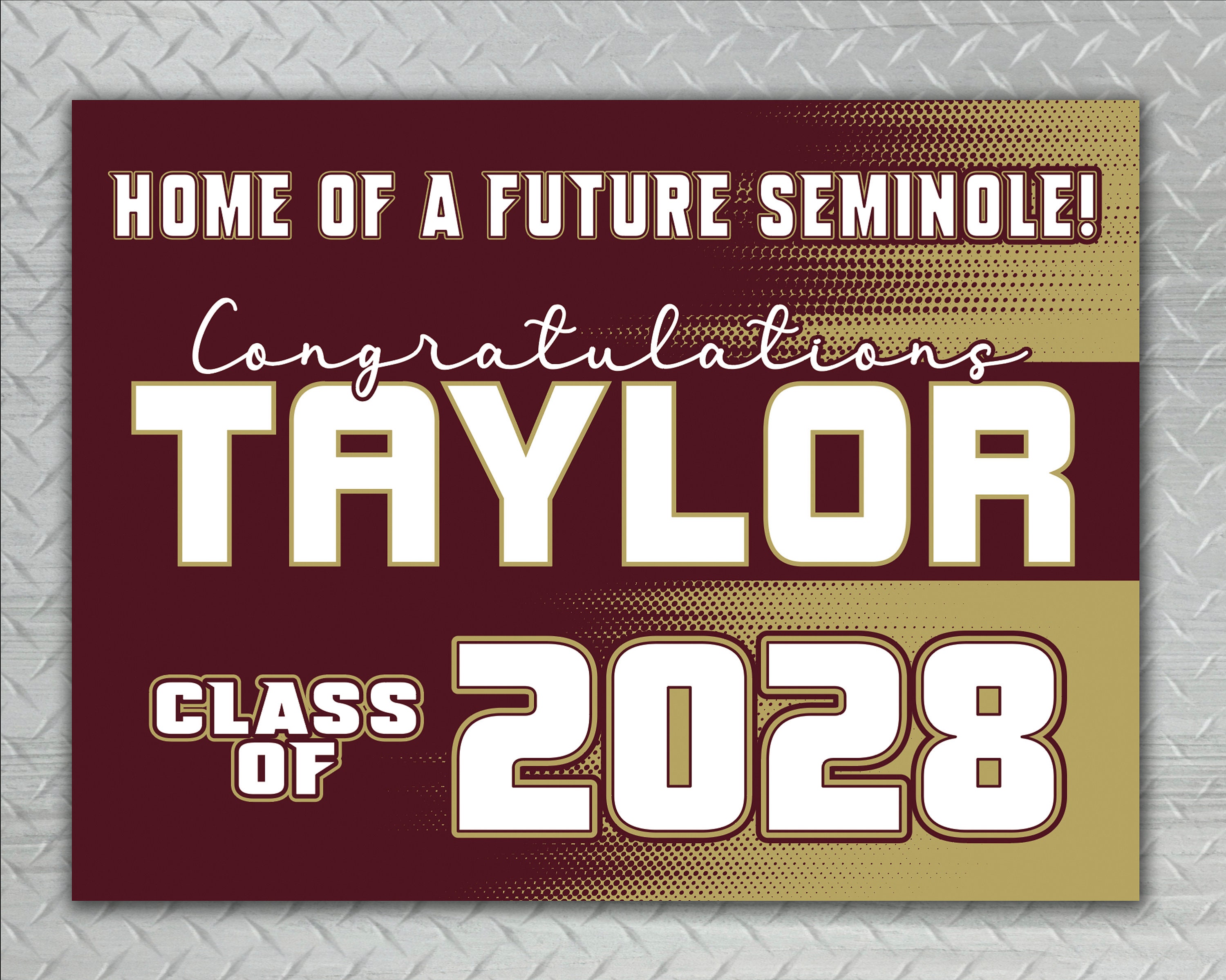 Custom Graduation Yard Sign 2-FSU Colors - Etsy
