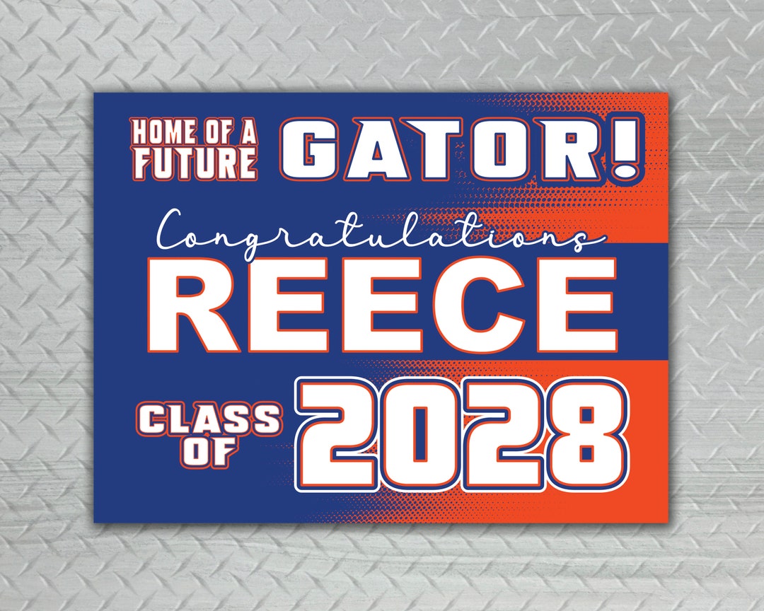 Custom Graduation Yard Sign 3-UF Colors - Etsy