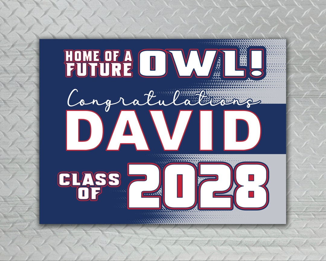 Custom Graduation Yard Sign 12-FAU Colors - Etsy