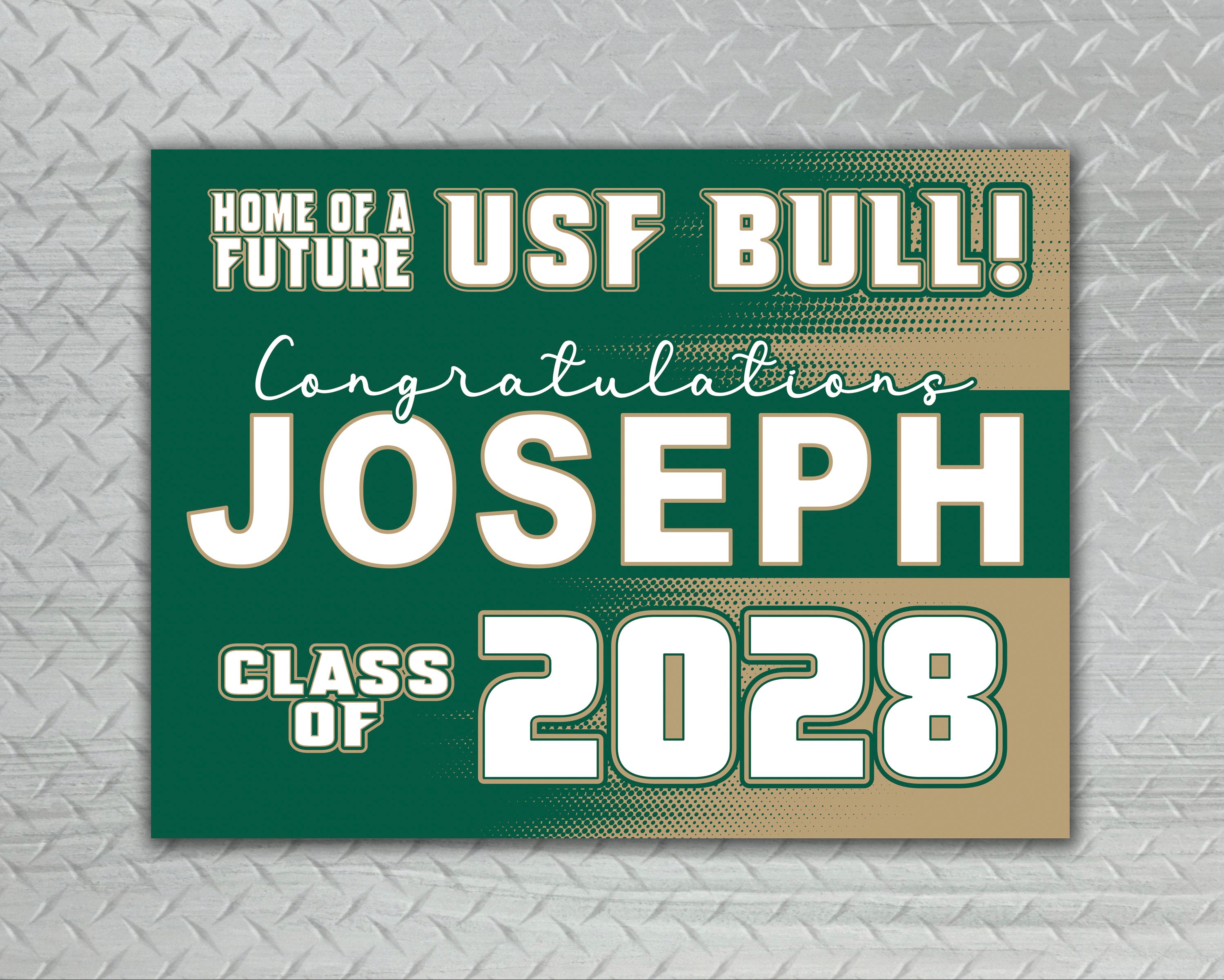 Custom Graduation Yard Sign 7-USF Colors - Etsy