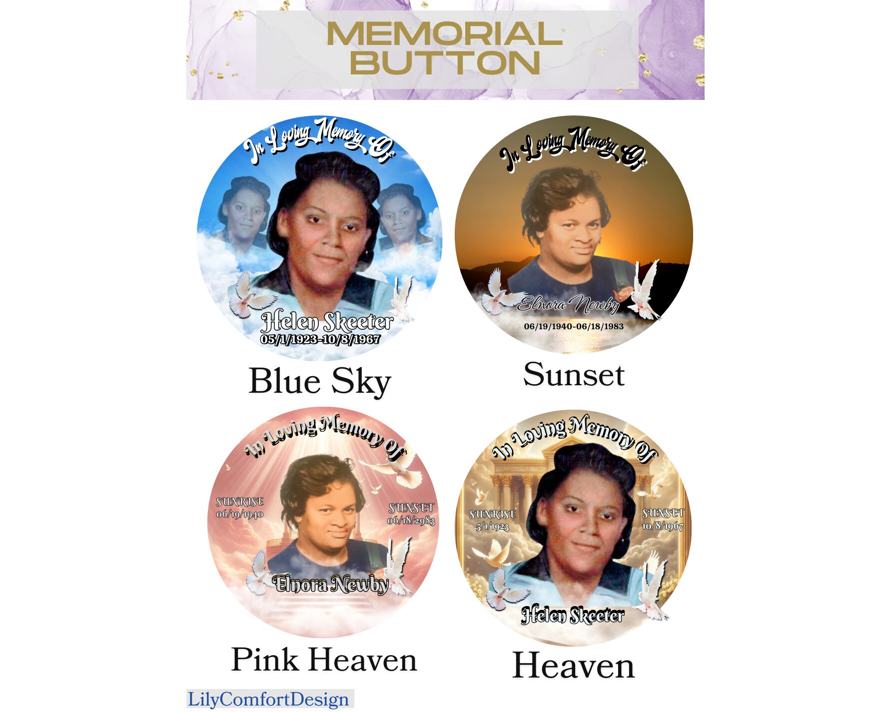 Personalized 3-inch Memorial Buttons: Cherish Loved Ones, Custom ...