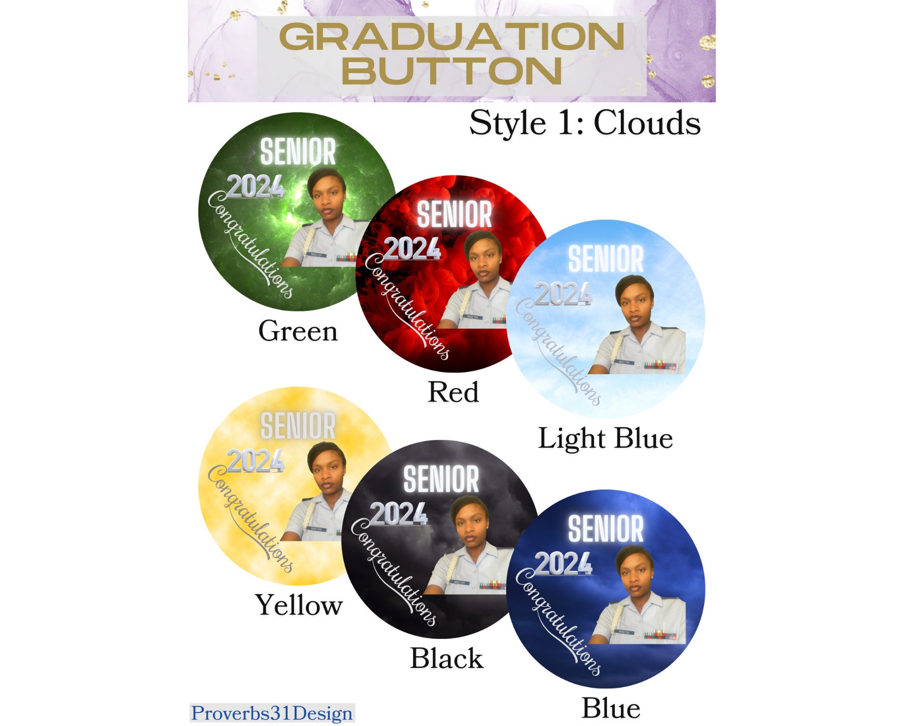 Custom Grad Buttons, Photo Buttons, Graduation Buttons, Custom Grad ...