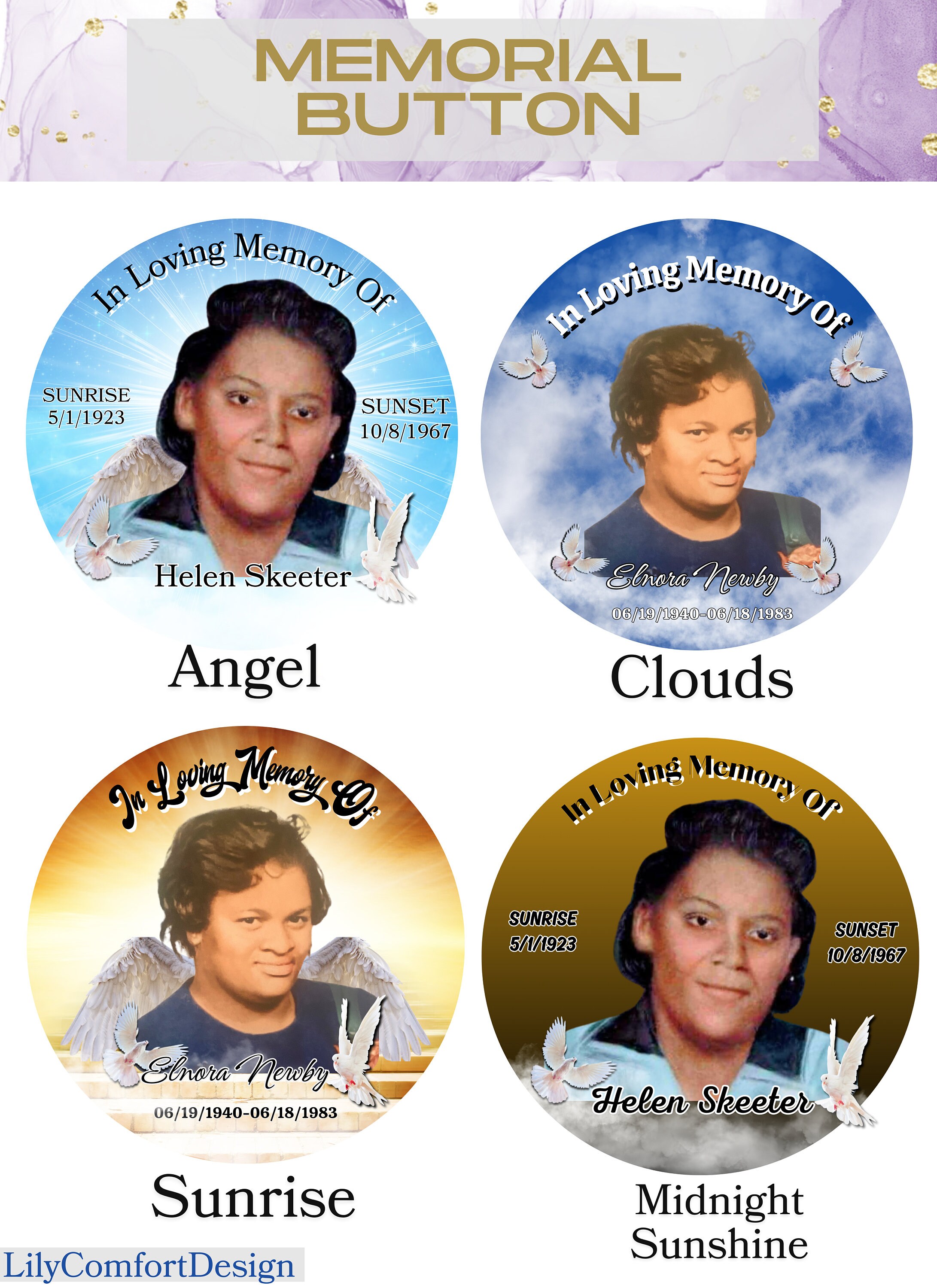Personalized 3-inch Memorial Buttons: Cherish Loved Ones, Custom ...