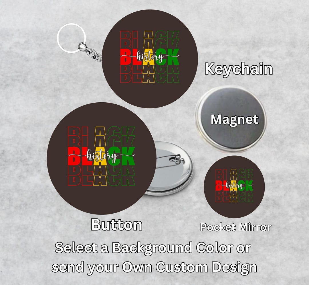 Black History Month Button | African Pride Pin | Black Heritage Magnet ...