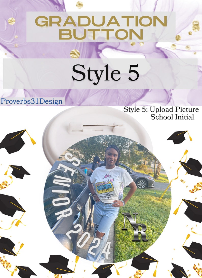 Custom Grad Buttons, Photo Buttons, Graduation Buttons, Custom Grad ...