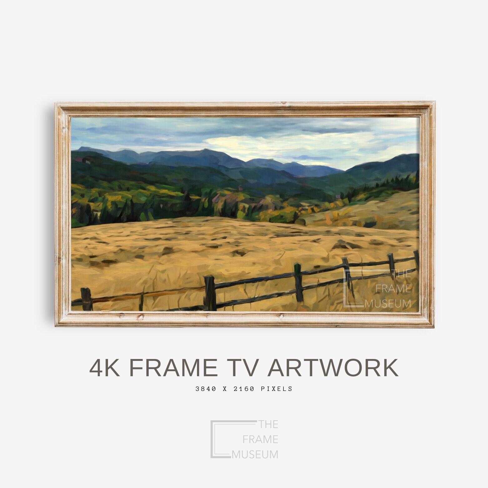 Frame TV Landscape Art for Frame Tv Mountain Scene Artwork Mountainside ...