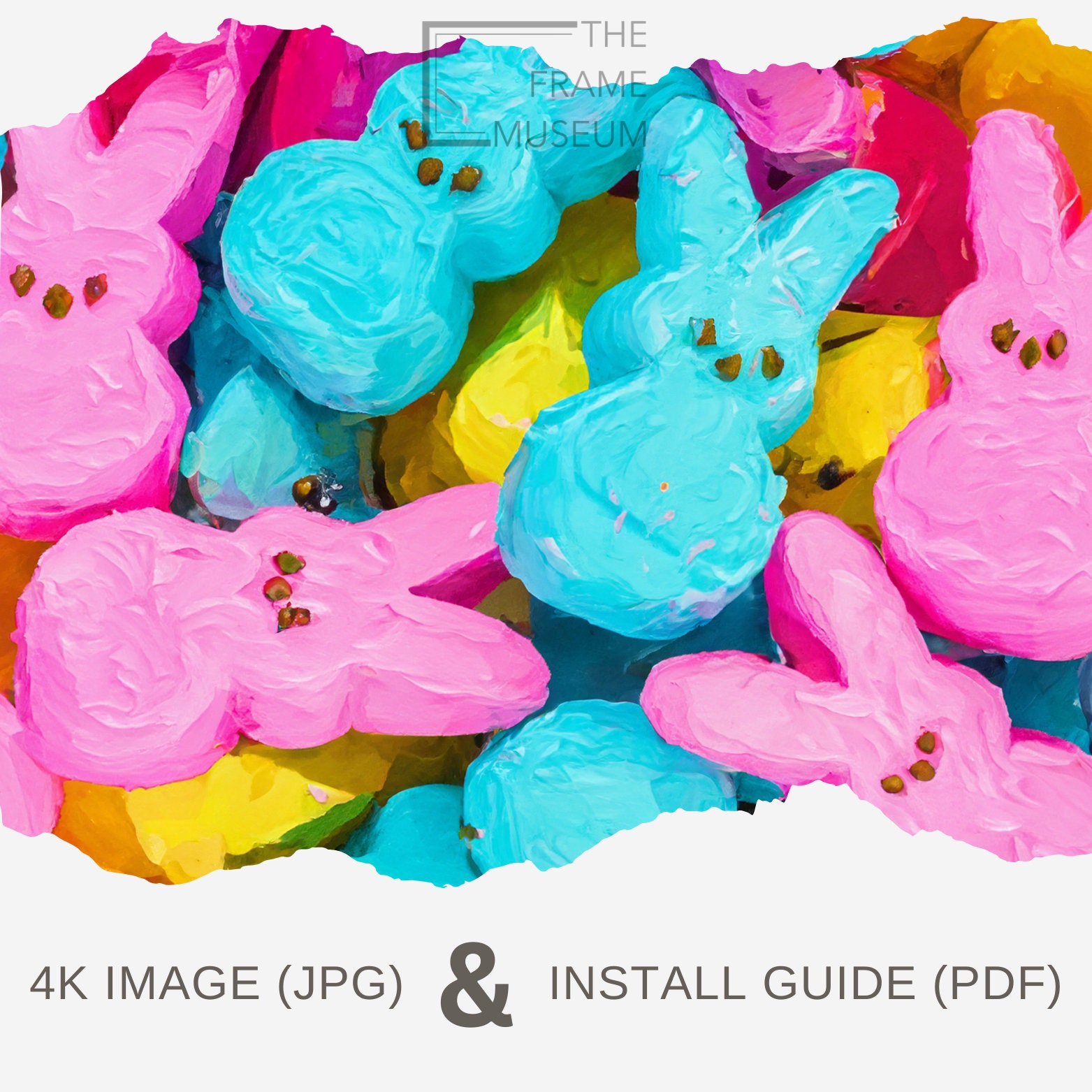 Frame TV Easter Art for Frame TV Easter Abstract Easter Peeps Artwork ...
