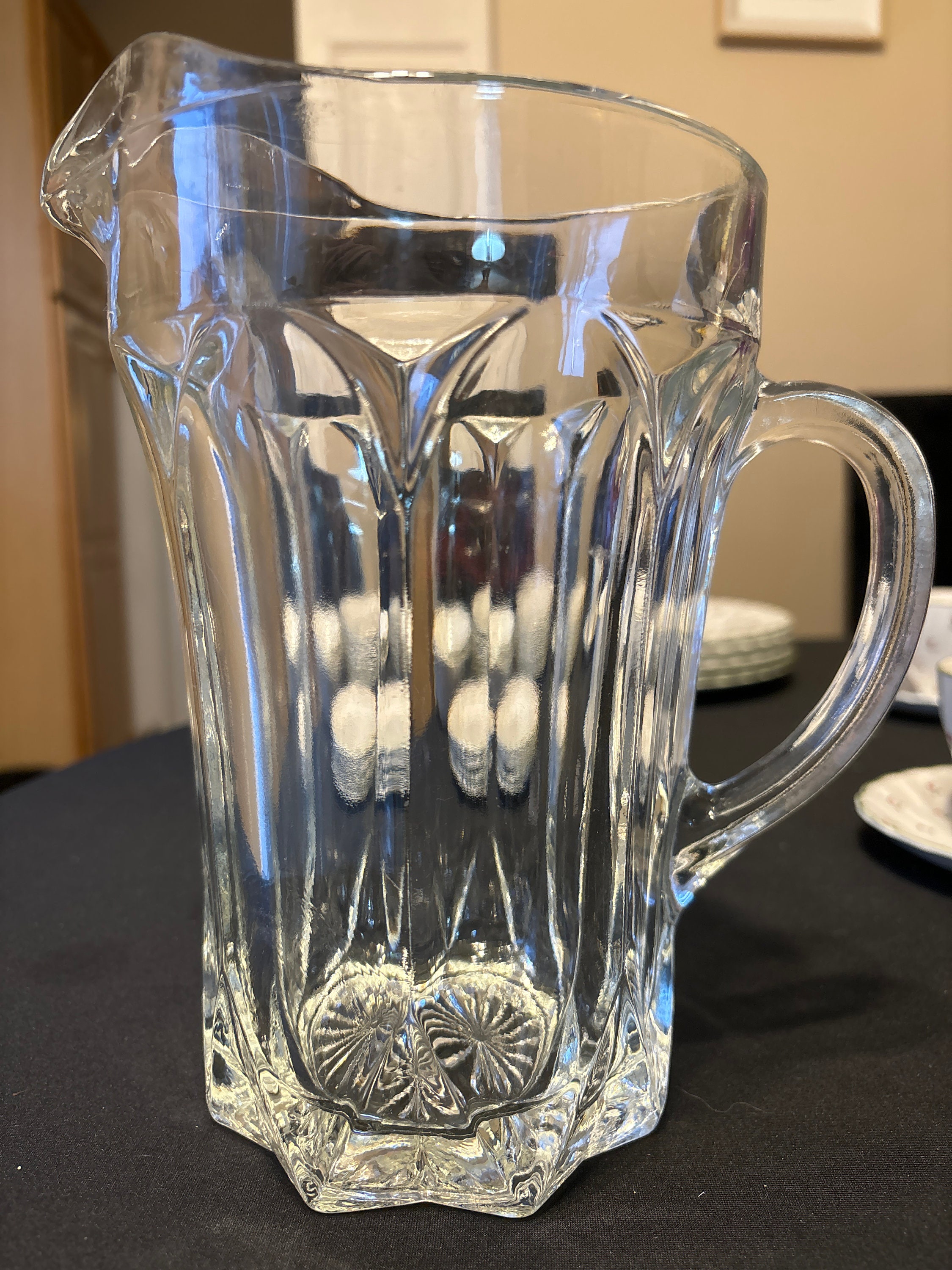 Pitcher Anchor Hocking Colonial Knife and Fork Clear Pitcher - Etsy