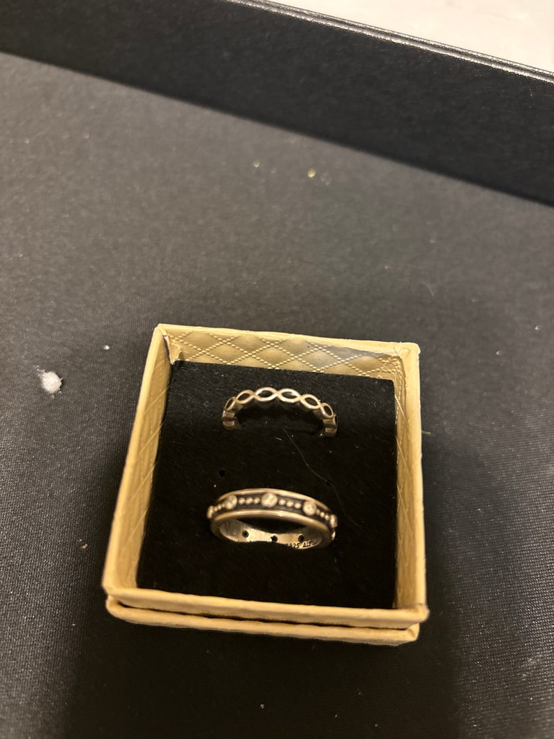 Pandora Stackable Sterling Silver Rings - Etsy UK