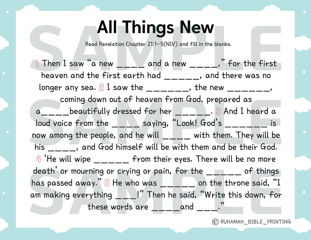 Heaven Worksheets Sunday School Digital Worksheets - Etsy