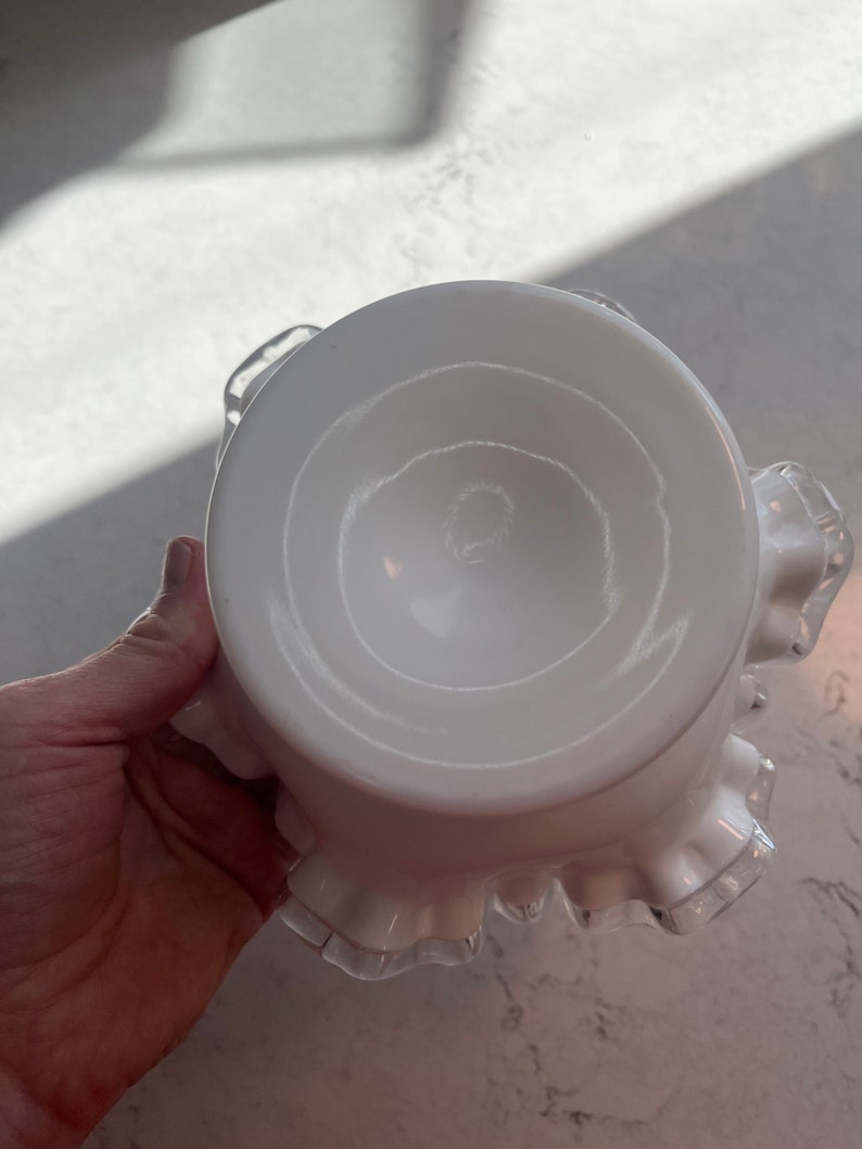 Vintage Fenton Silver Crest Ruffled Edge Pedestal Compote. - Etsy