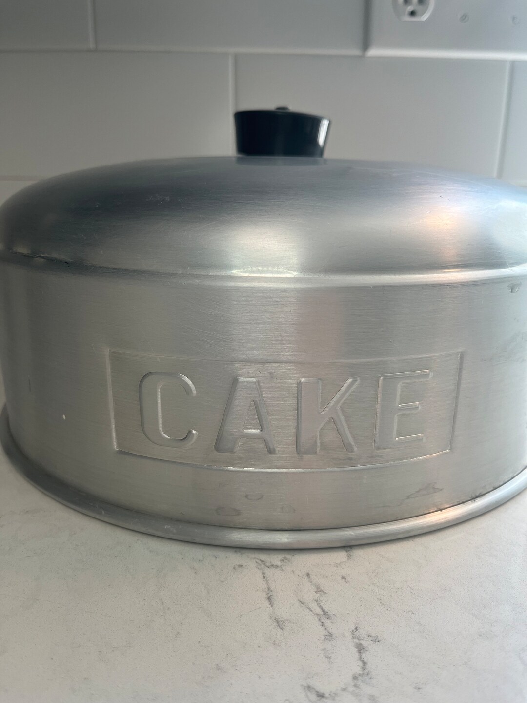 Vintage 1950’s Aluminum Cake Topper - Etsy
