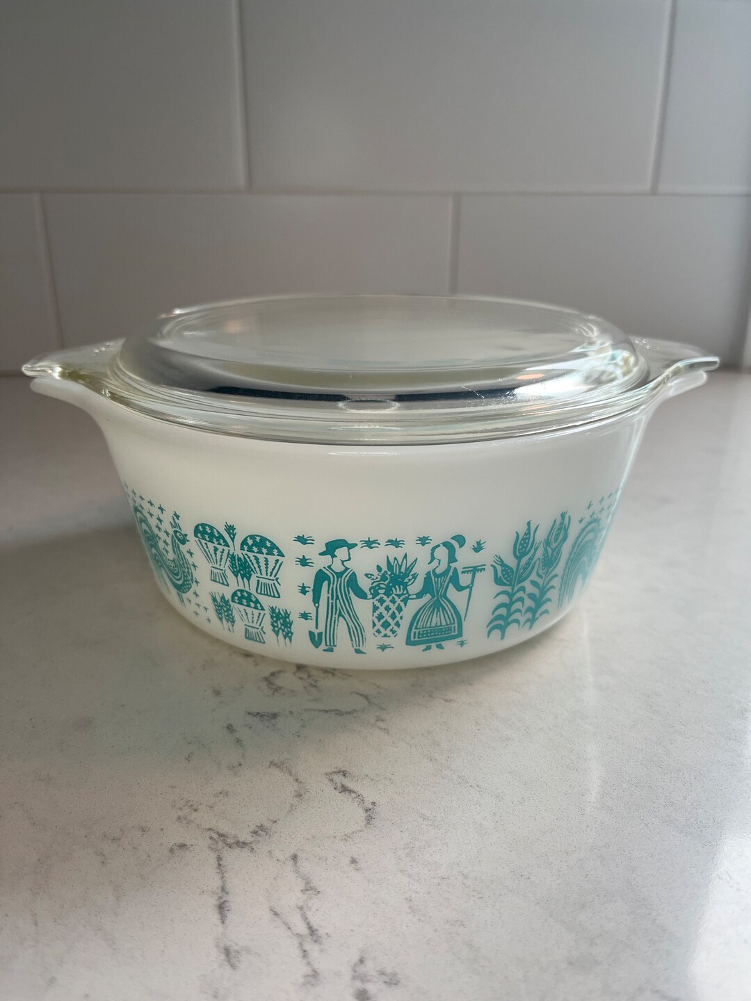 Vintage Pyrex Butterprint Pattern Casserole, 1 1/2 Quarts - Etsy