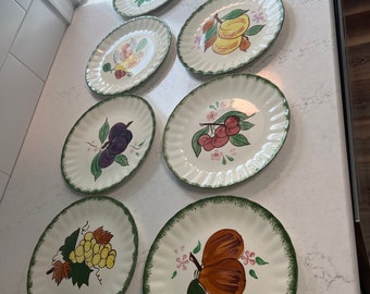 Blue Ridge Southern Pottery Fruit Plates and Bowls, Lot of 8, Vintage ...