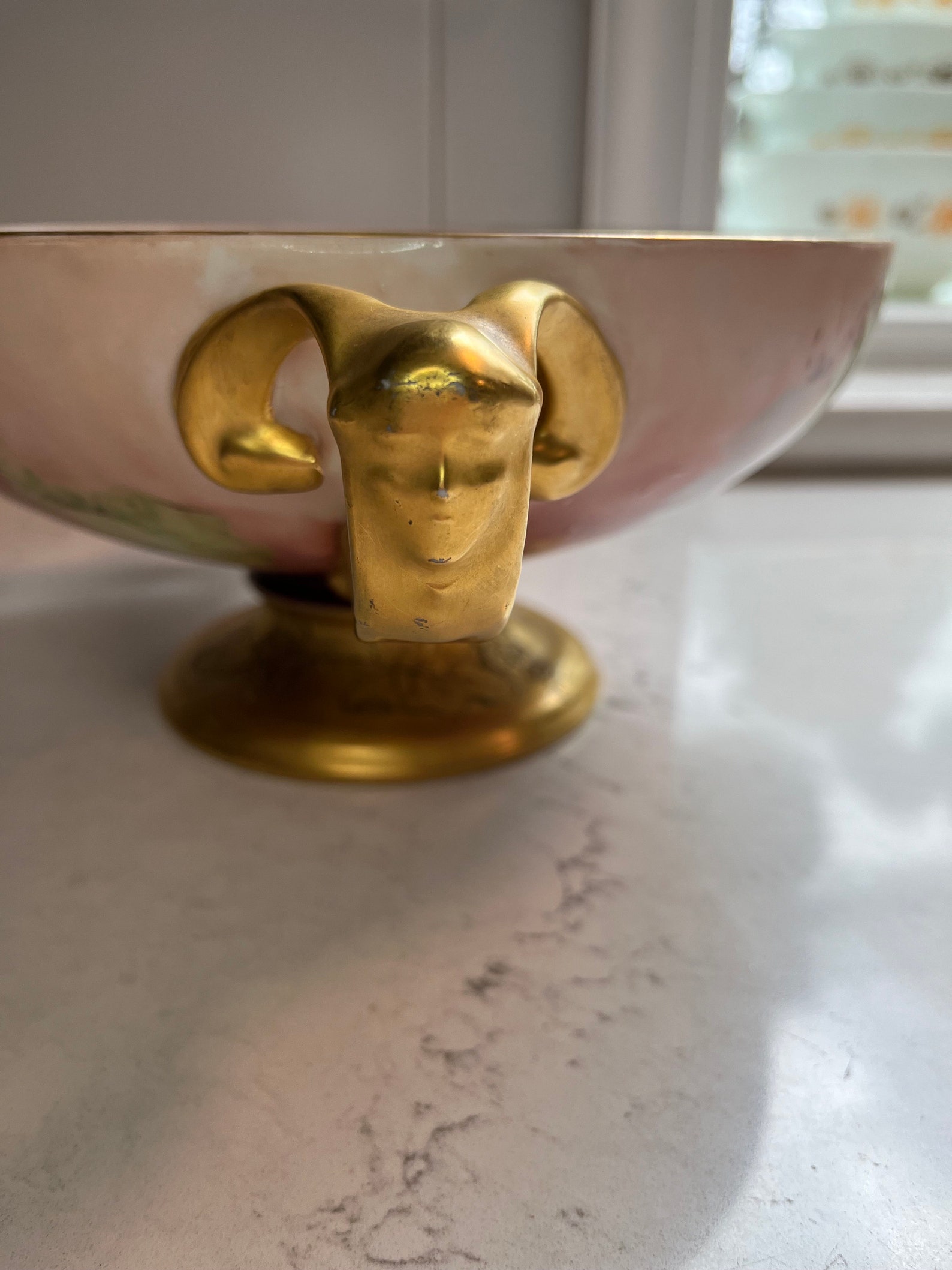 Antique Rosenthal Selb Bavaria Empire Hand Painted Pedestal Centerpiece ...