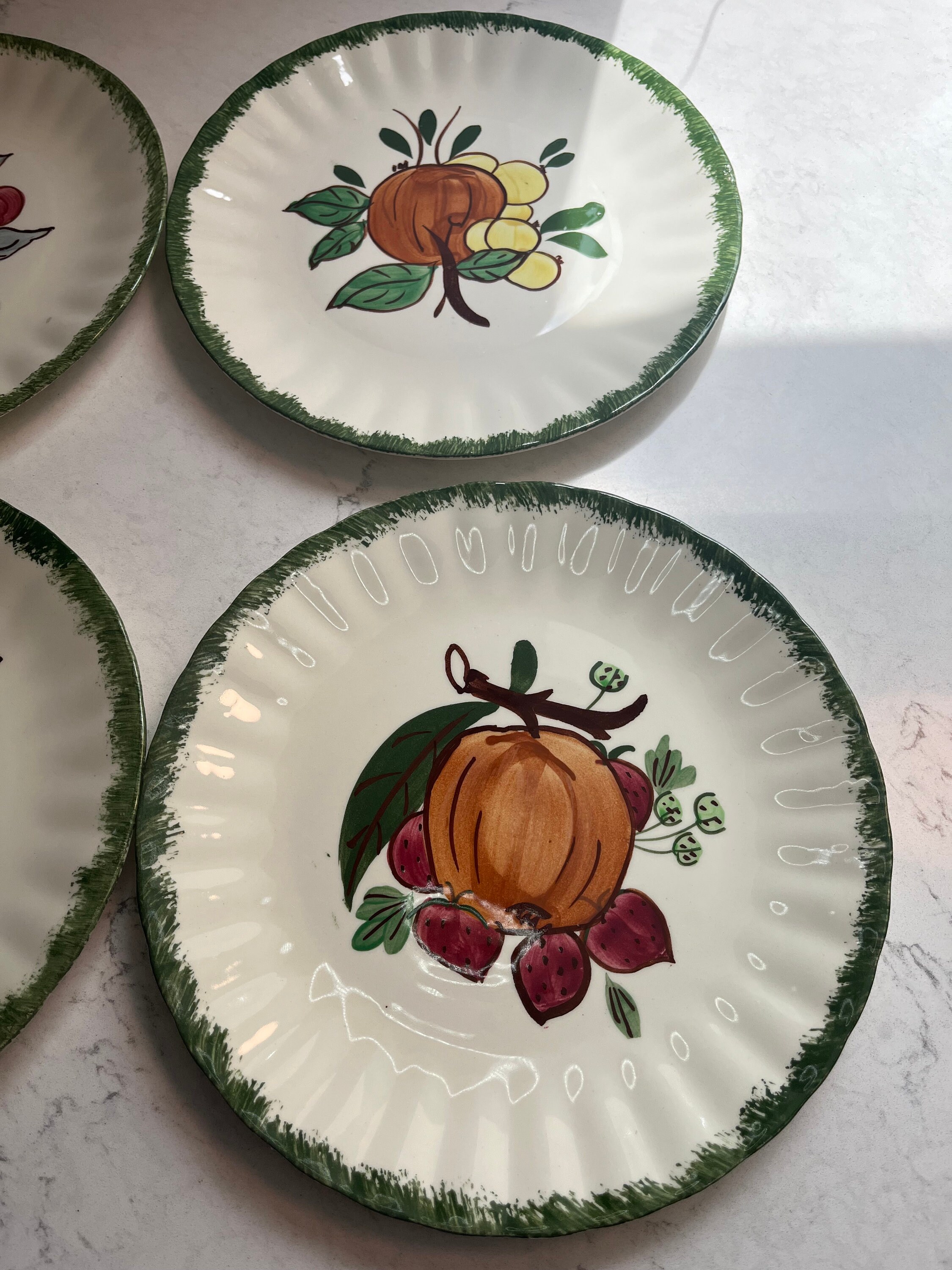 Vintage 1940s BLUE RIDGE Pottery Salad Plates. Set of 8. - Etsy
