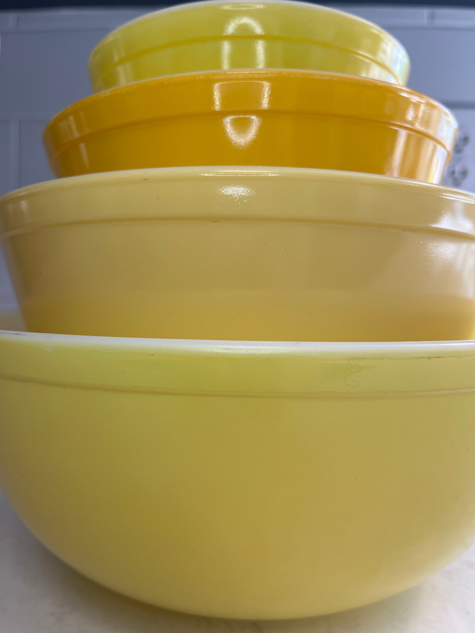 Vintage Pyrex Rare Citrus Nesting Bowls Set - Etsy