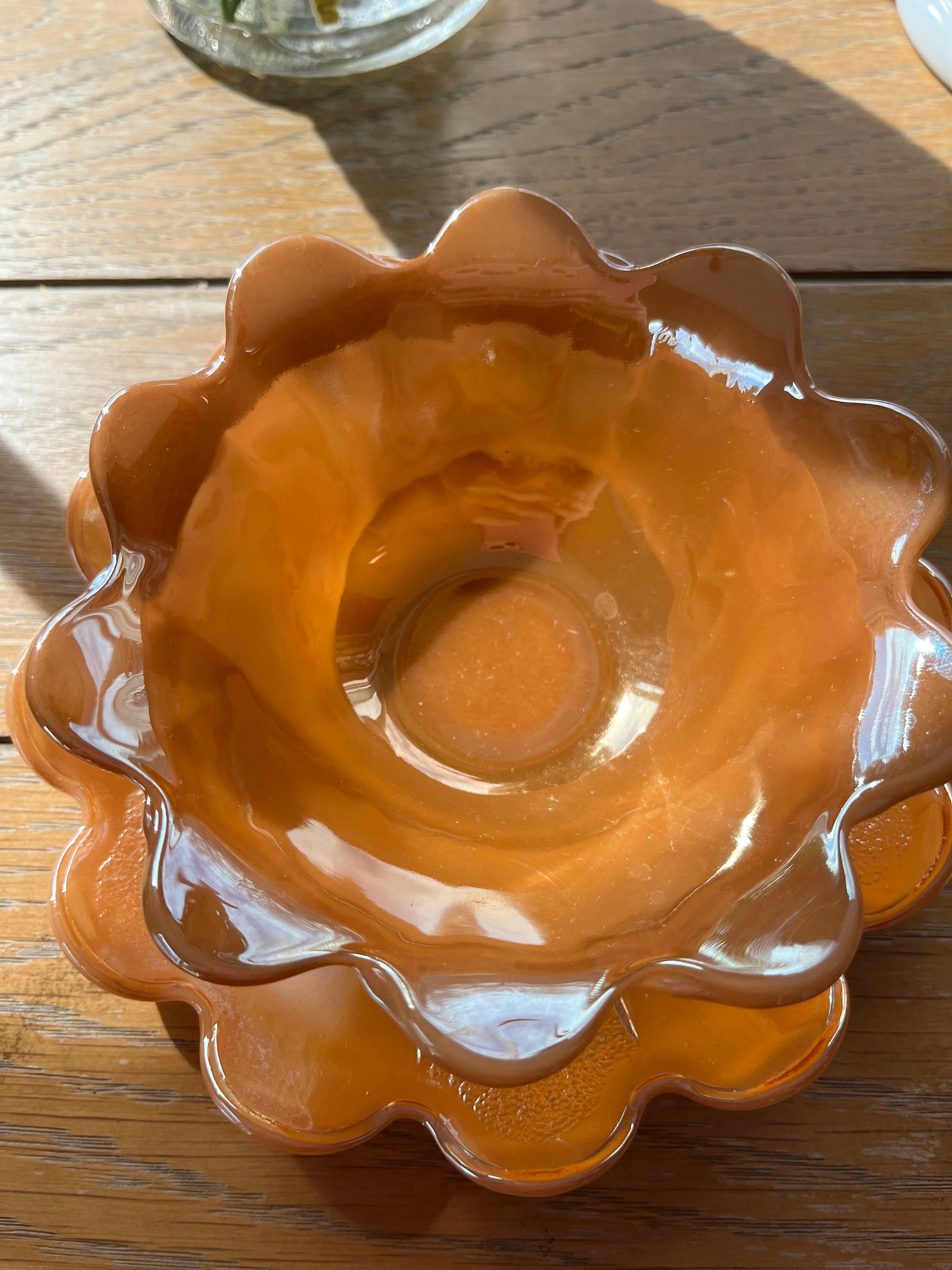Vintage Fire King Peach Lusterware Lotus Leaf Blossom Bowls With Plate ...