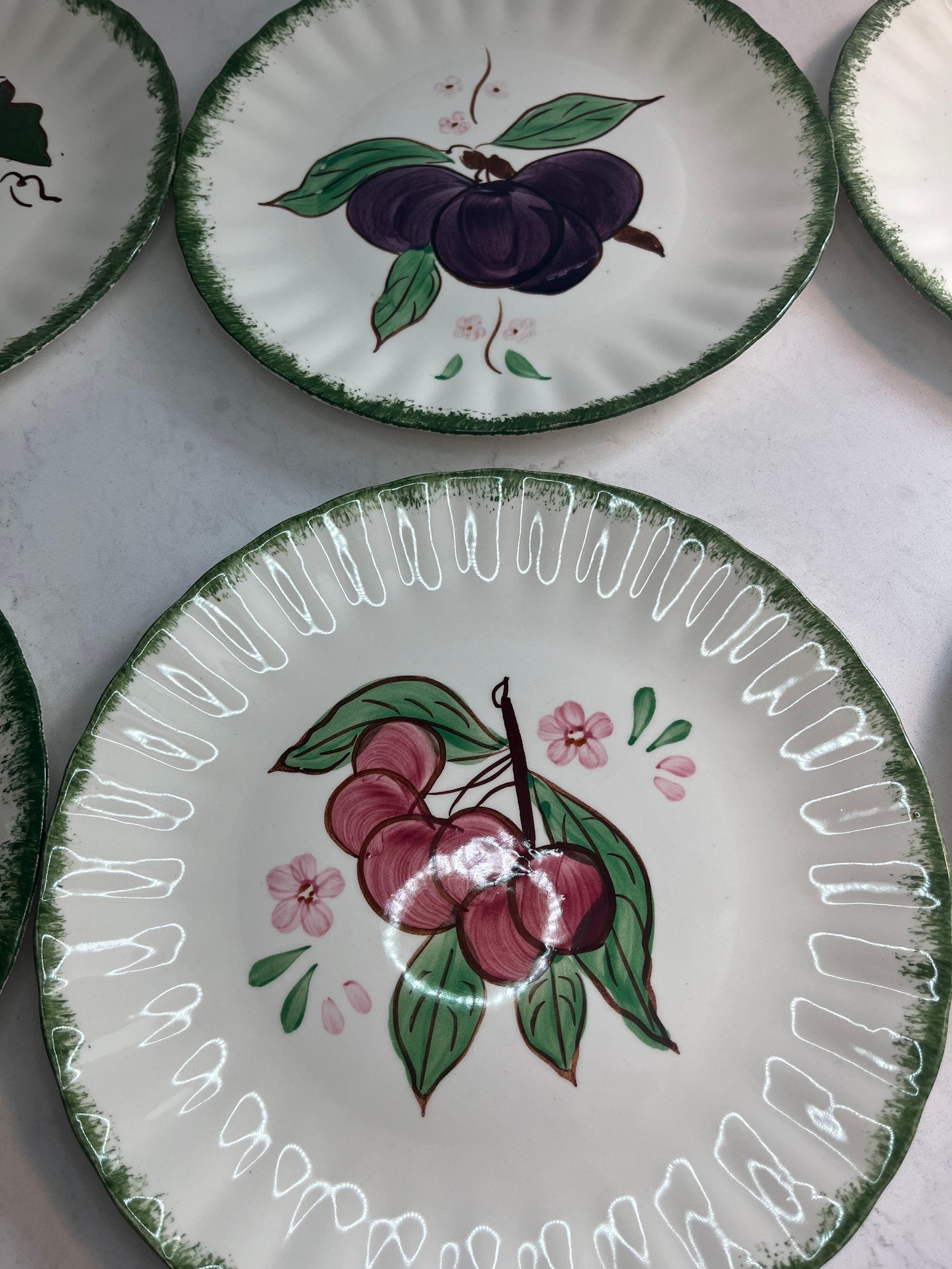 Vintage 1940s BLUE RIDGE Pottery Salad Plates. Set of 8. - Etsy