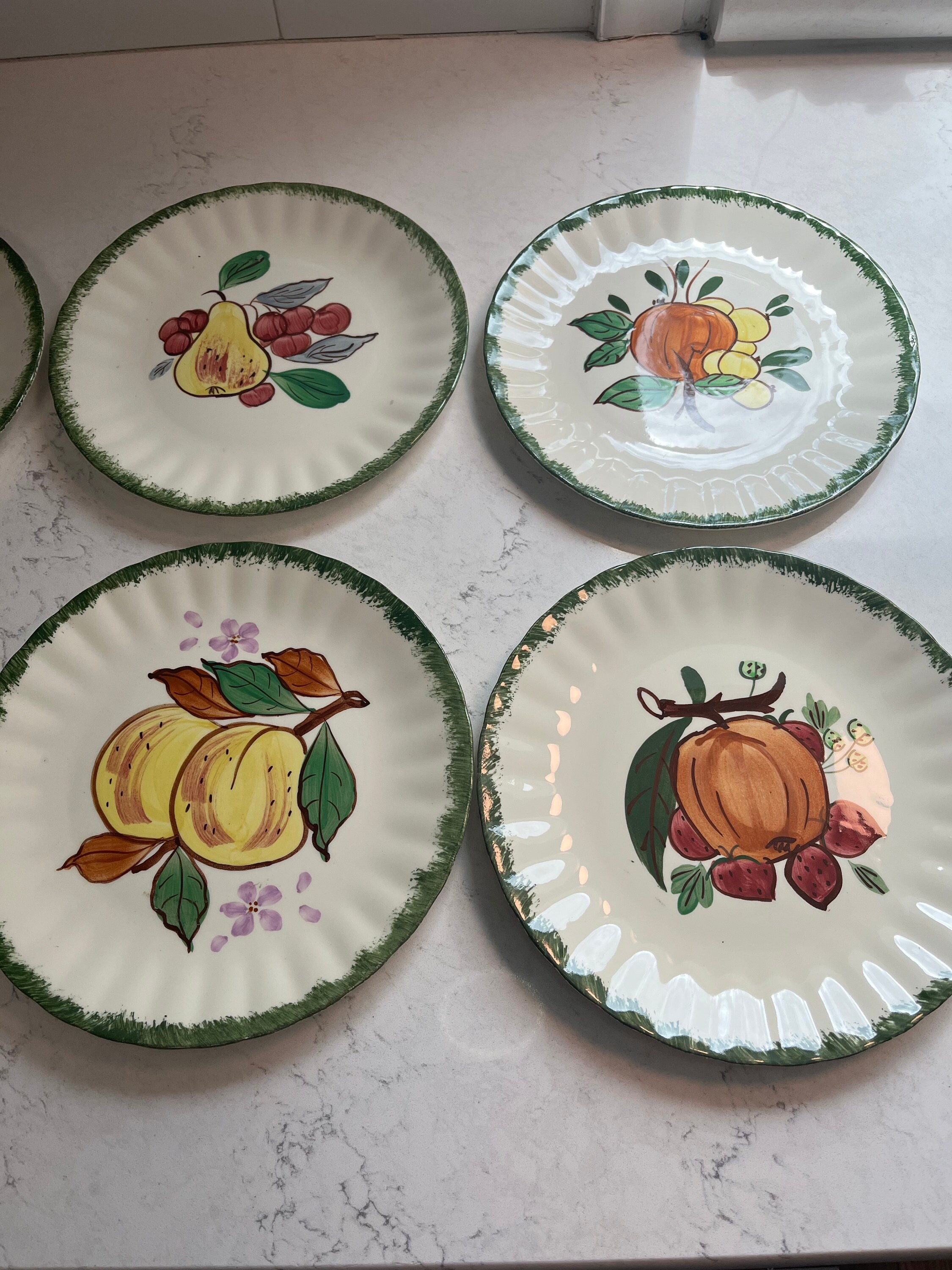 Vintage 1940s BLUE RIDGE Pottery Salad Plates. Set of 8. - Etsy