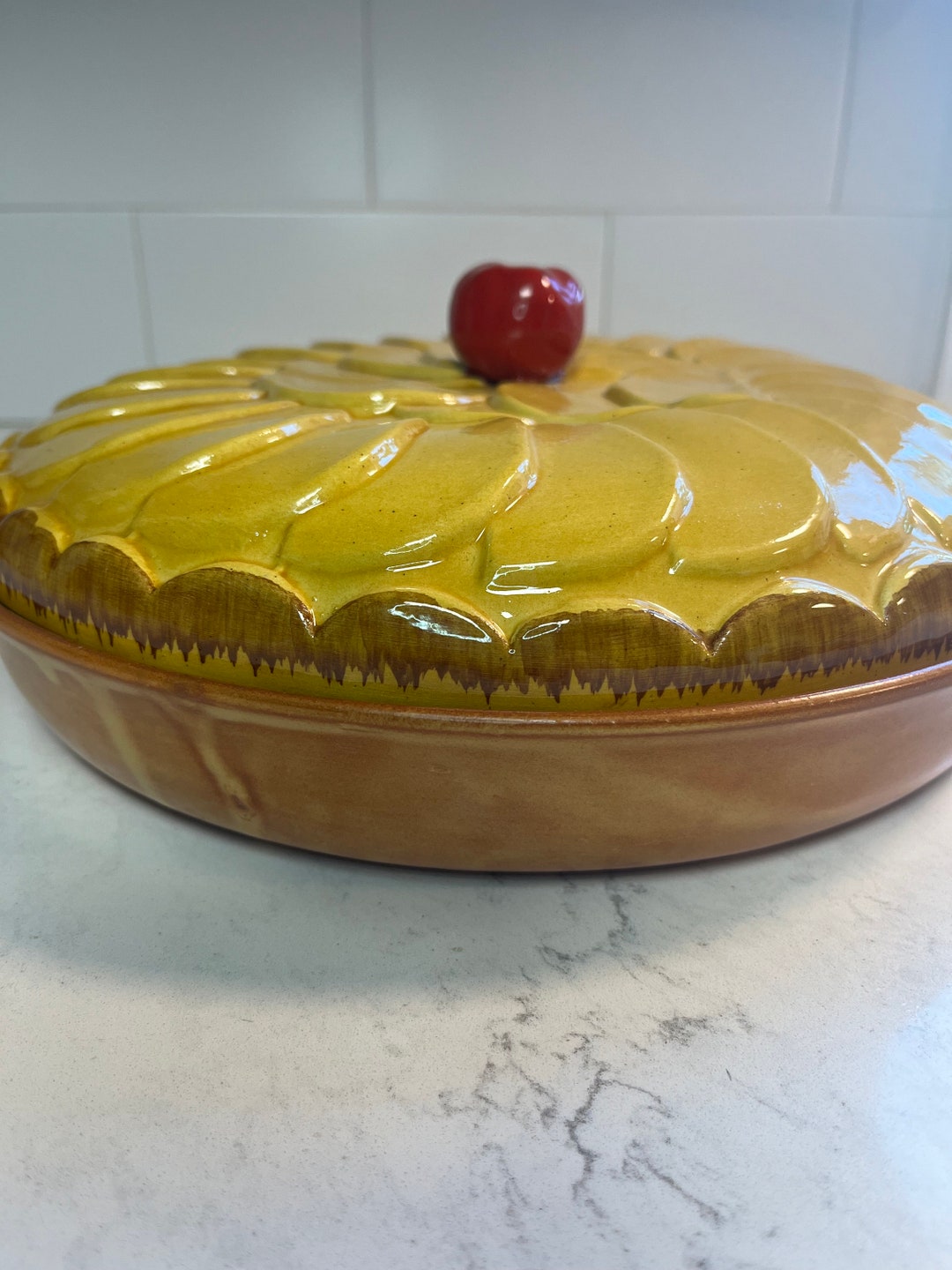 Vintage Italian Terracotta Apple Pie Keeper. Great Condition. - Etsy