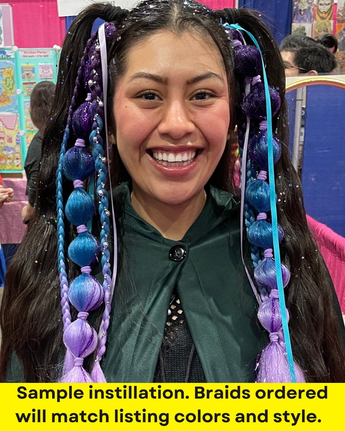 Rainbow Festival Rave Bubble Braids - Etsy