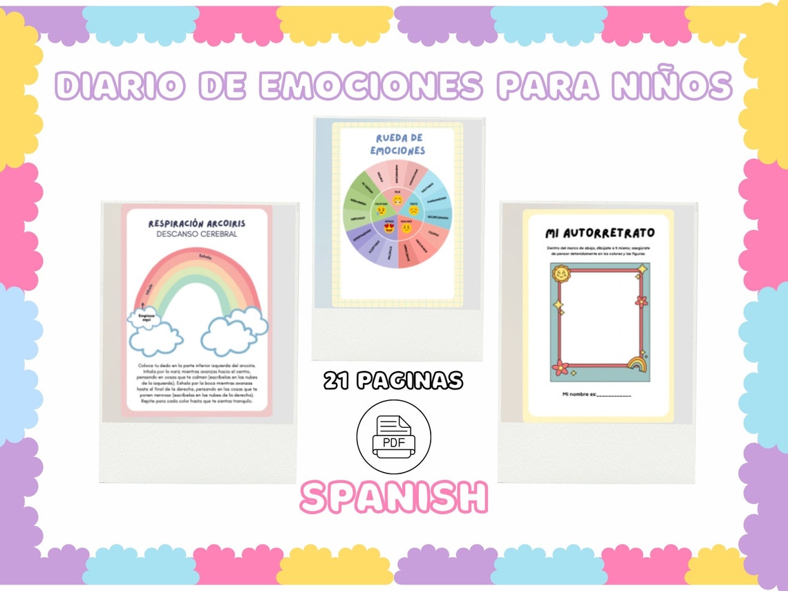 Cuaderno De Emociones Para Niños Y Niñas/diario De Actividades Para ...