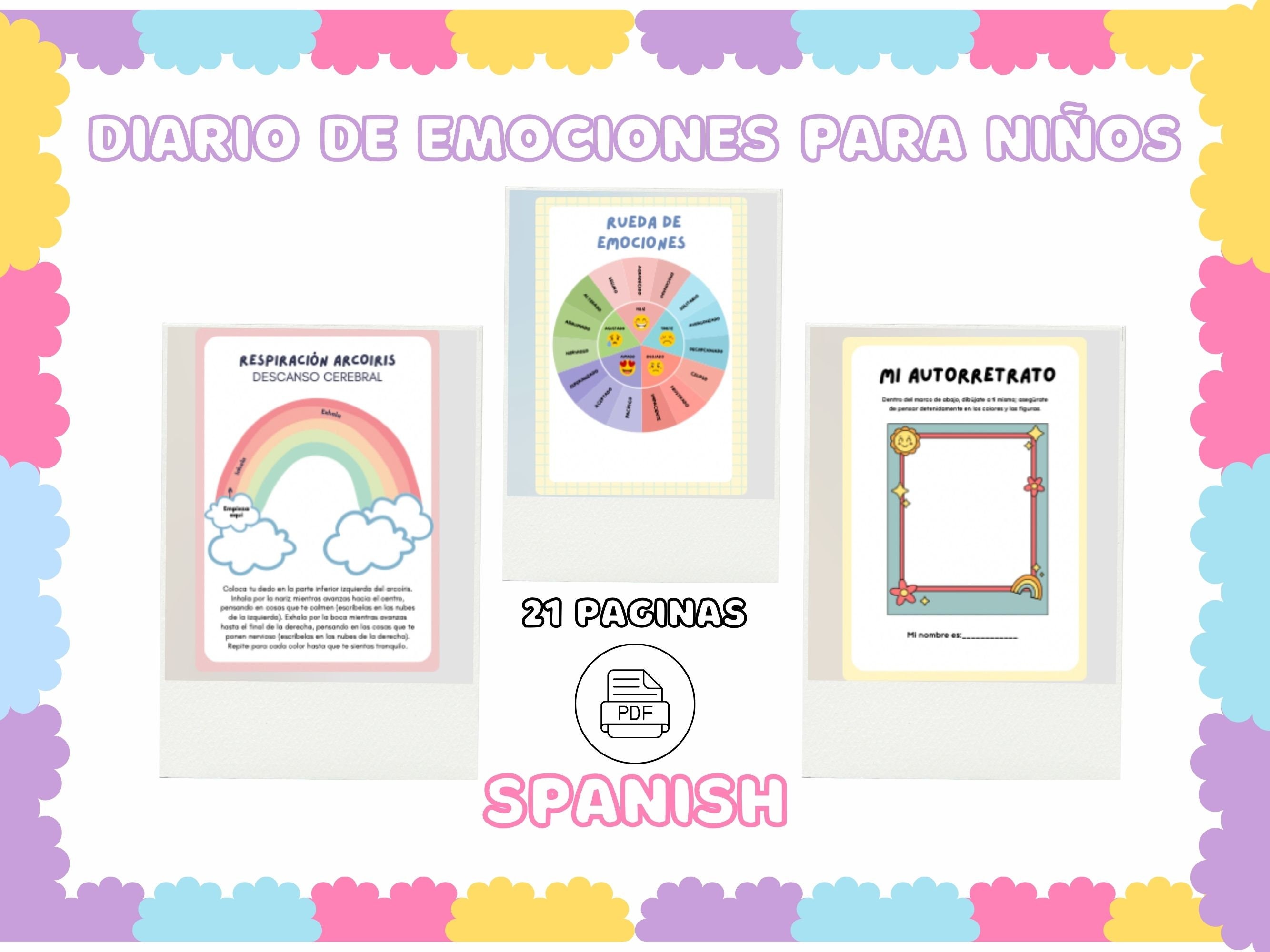 Cuaderno De Emociones Para Niños Y Niñas/diario De Actividades Para ...