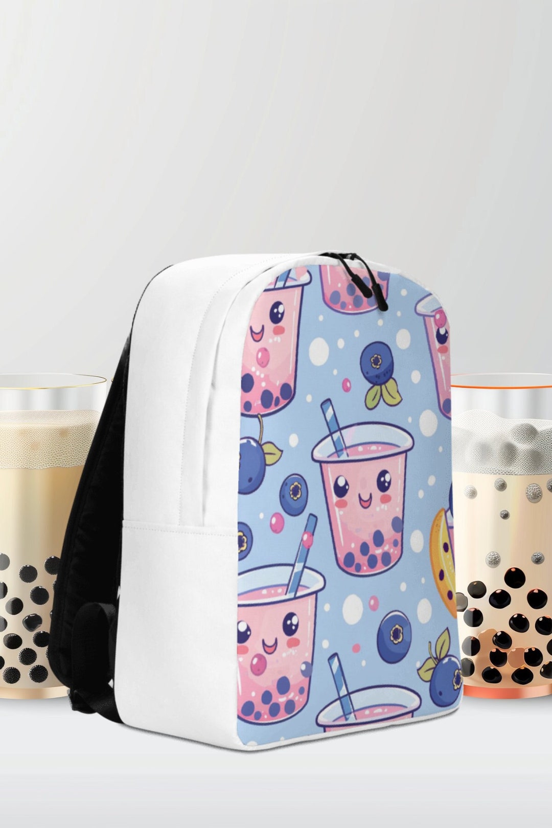 Blueberry Bubble Tea Backpack Kawaii Gift Bag - Etsy