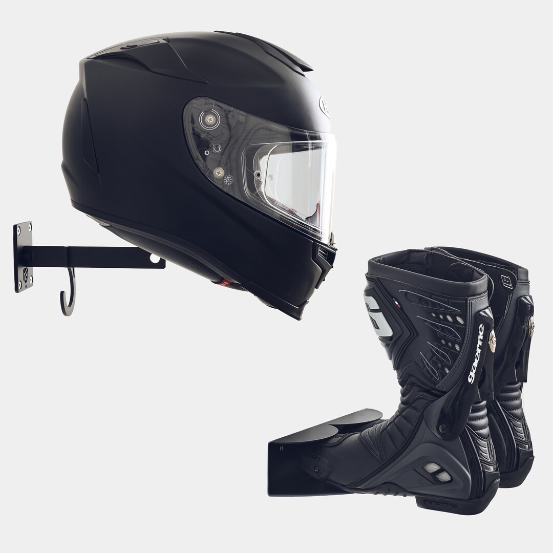 MG Wall Mounted Hanger With Helmet and Jacket and Shoe Holder SET - Etsy