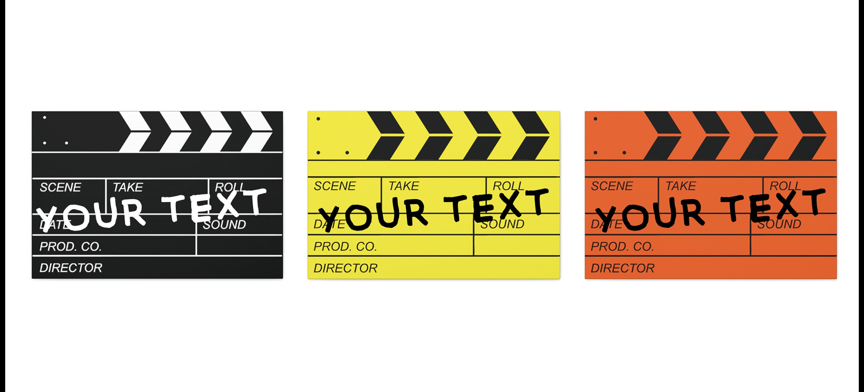 Personalized Director's Clapboard Canvas Hanging Custom Wall Art - Etsy
