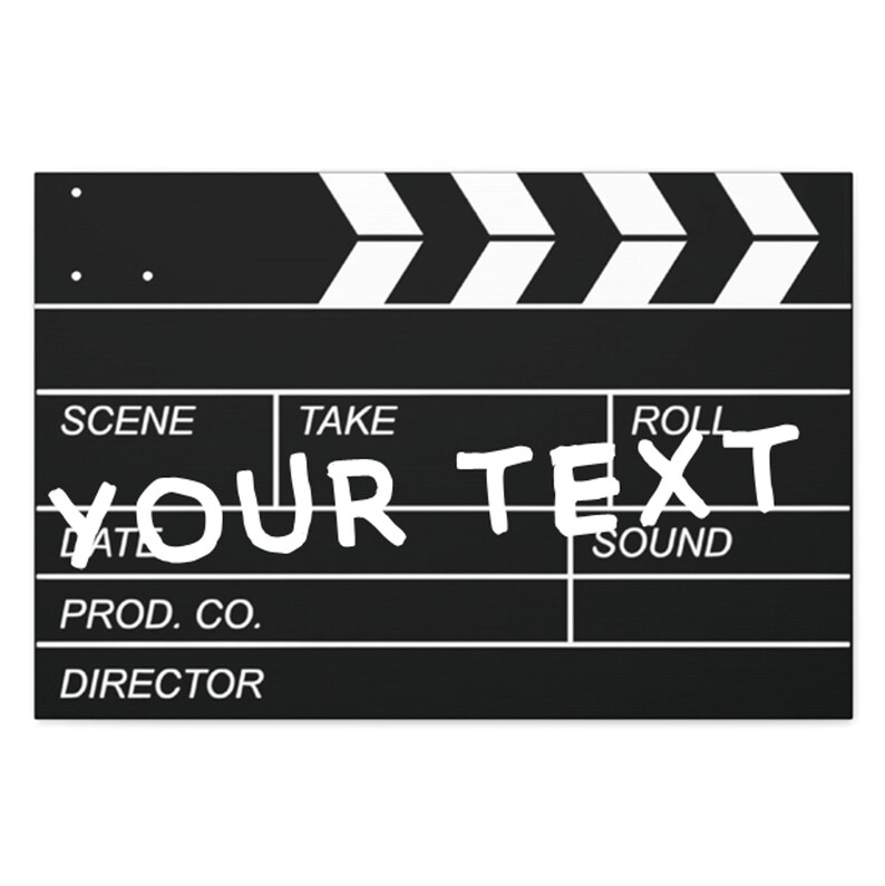 Personalized Director's Clapboard Canvas Hanging Custom Wall Art - Etsy