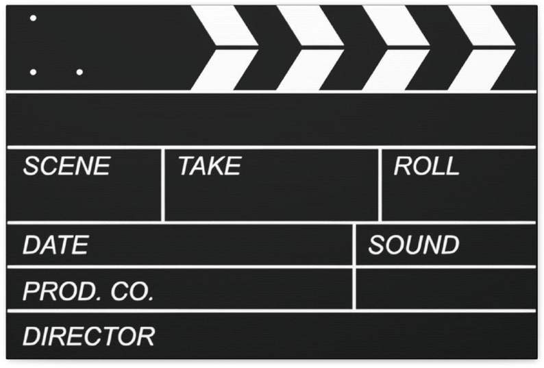 Personalized Director's Clapboard Canvas Hanging Custom Wall Art - Etsy