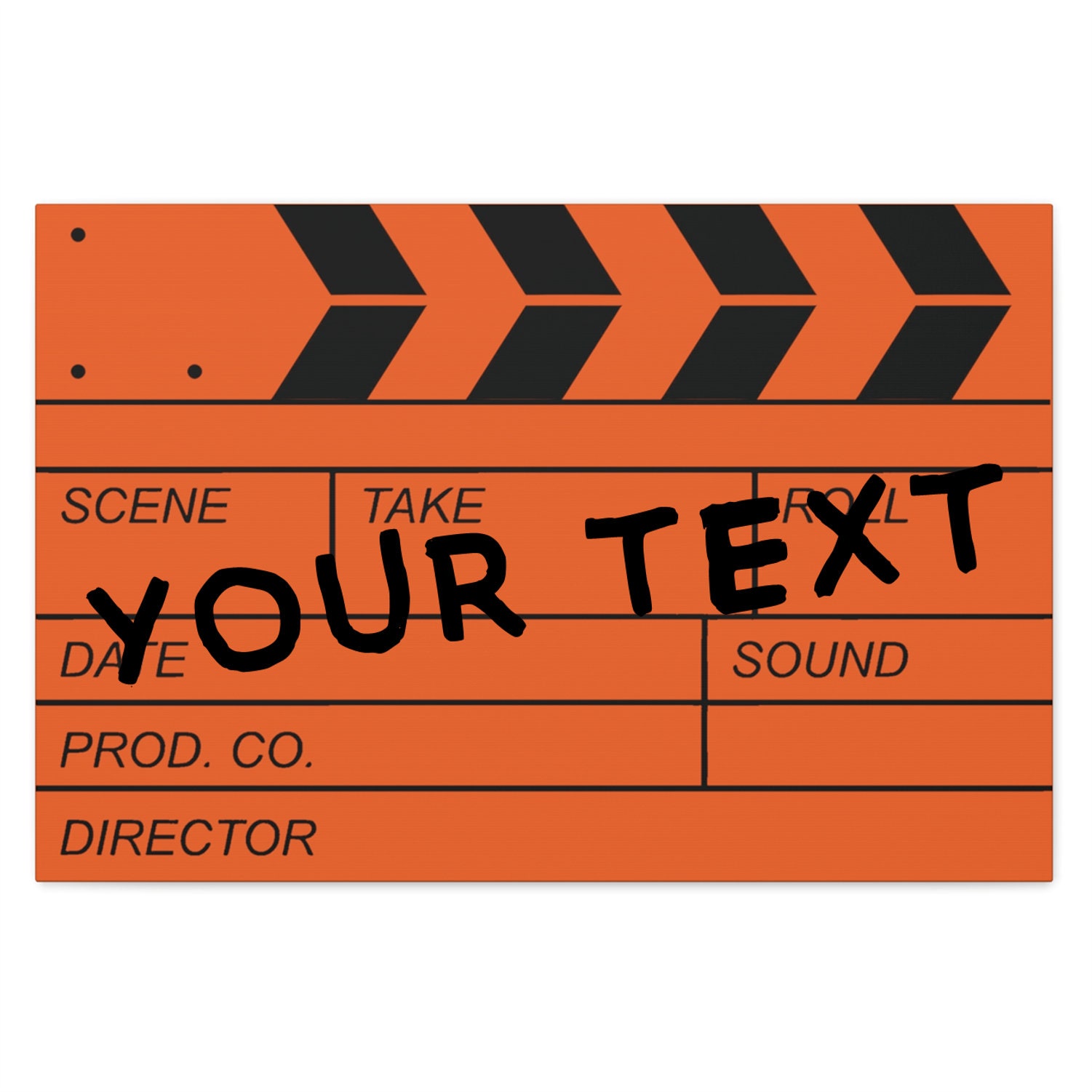 Personalized Director's Clapboard Canvas Hanging Custom Wall Art - Etsy