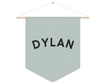 Black and White Wall Pennant Custom Name Personalized Pennant Pennant ...