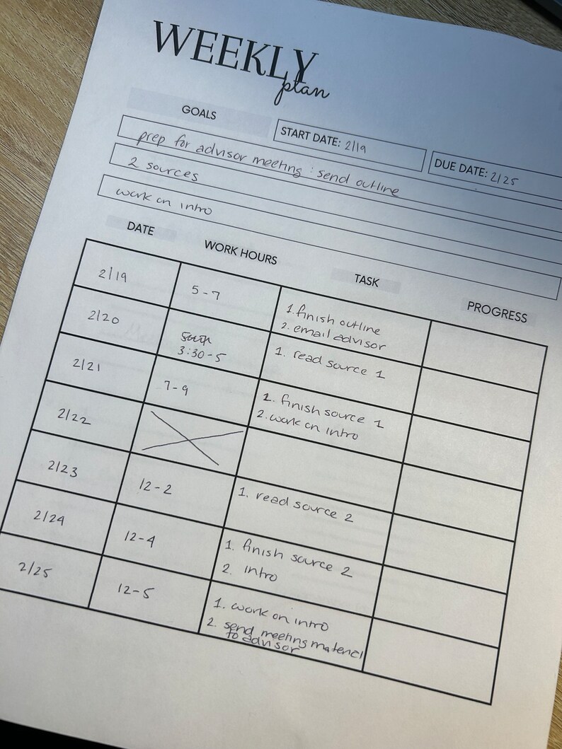 Ultimate Dissertation Planner (physical Edition) - Etsy
