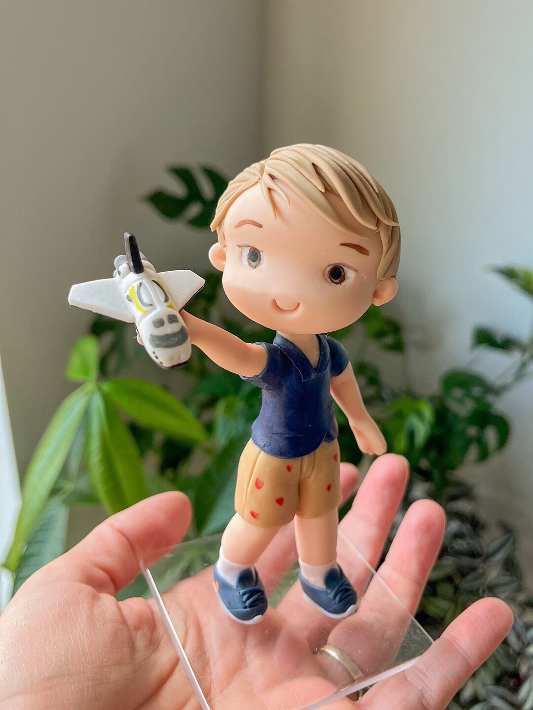 Personalized Birthday Cake Topper Figurine: Cold Porcelain Clay ...