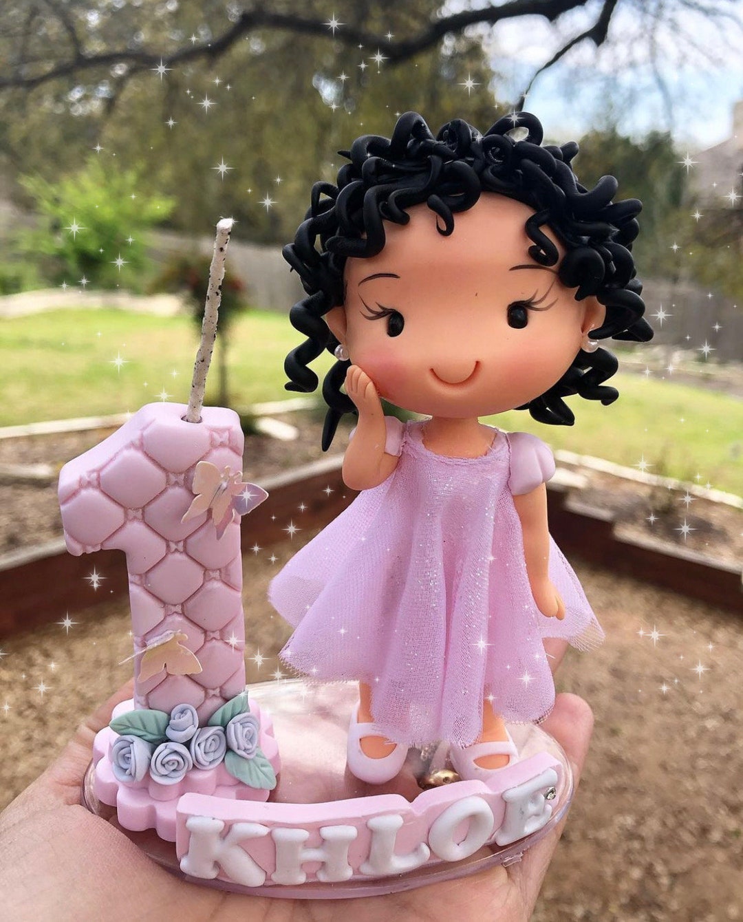 Fully Personalized Birthday Cake Topper Figurines, Girl Figurine Cake ...