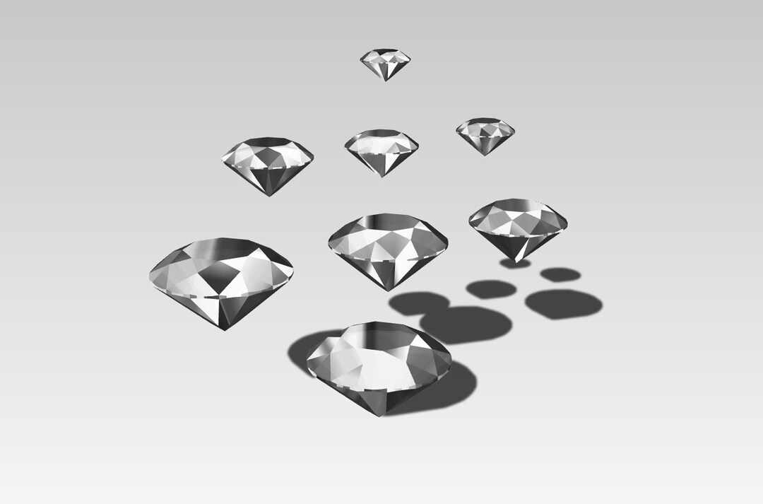 Instant Download - Commonly Used Small Round Diamond Pack - STL - Etsy